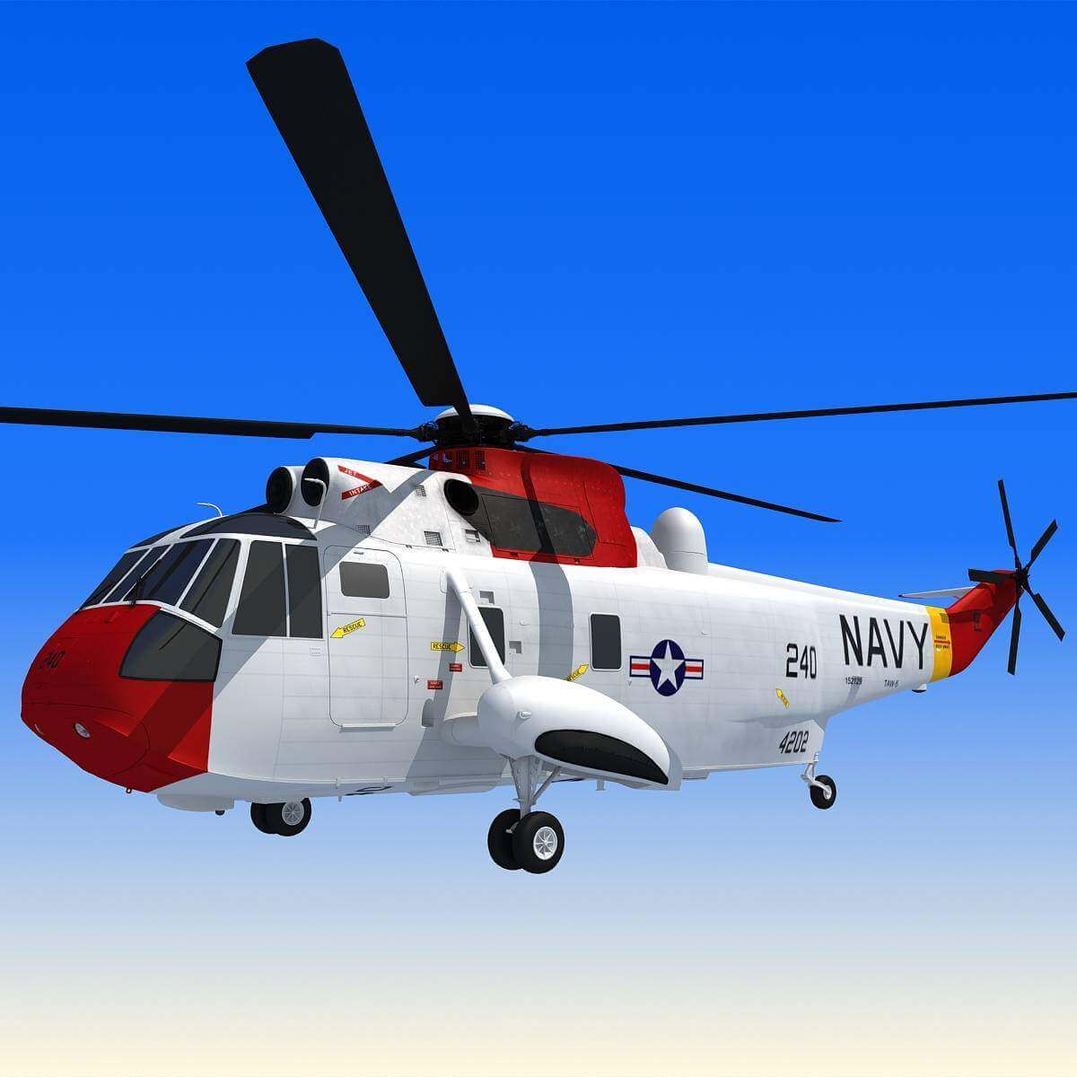 Sikorsky SH-3 Sea King 3D Model by 3D Horse