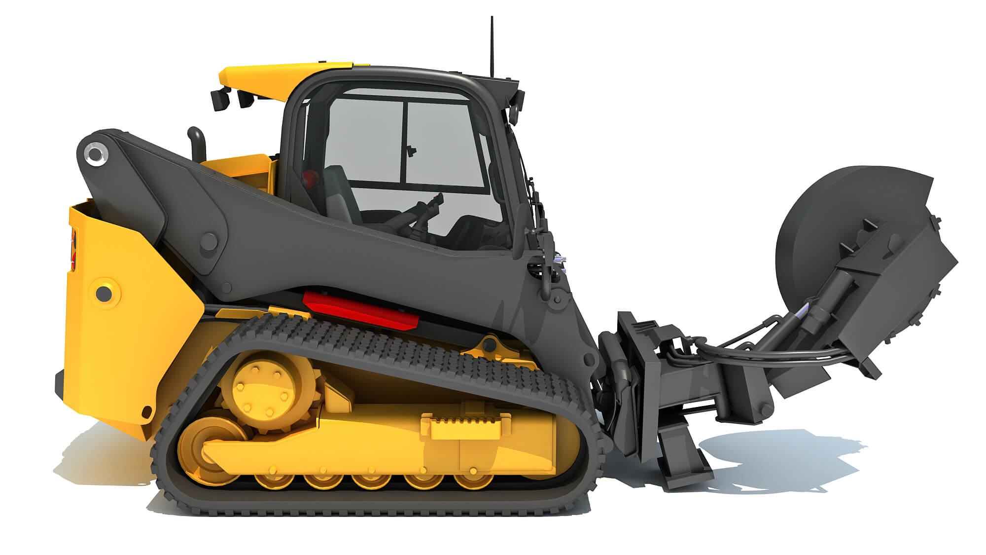 Skid Steer Stump Grinder Cutter - 3D Model by 3D Horse
