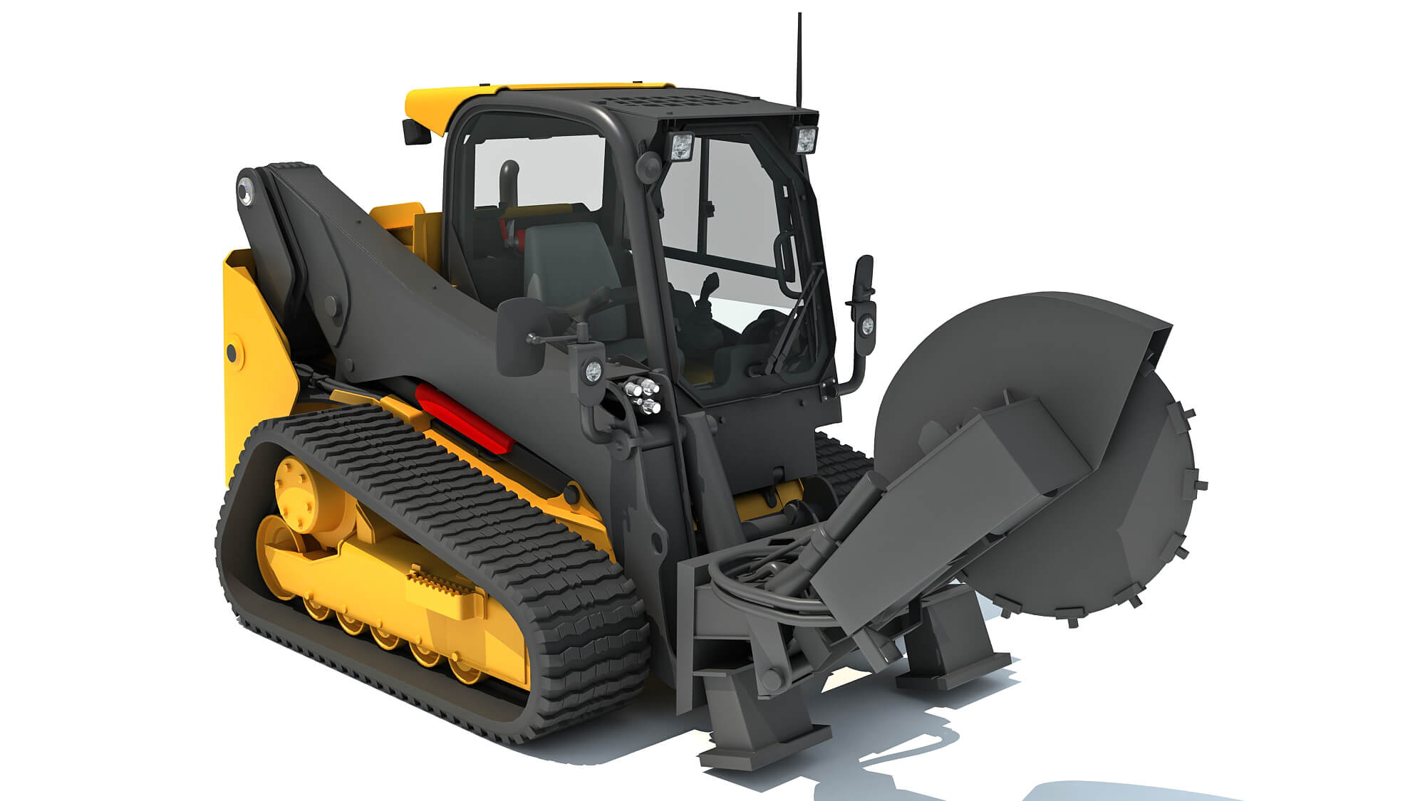 Skid Steer Stump Grinder Cutter - 3D Model by 3D Horse