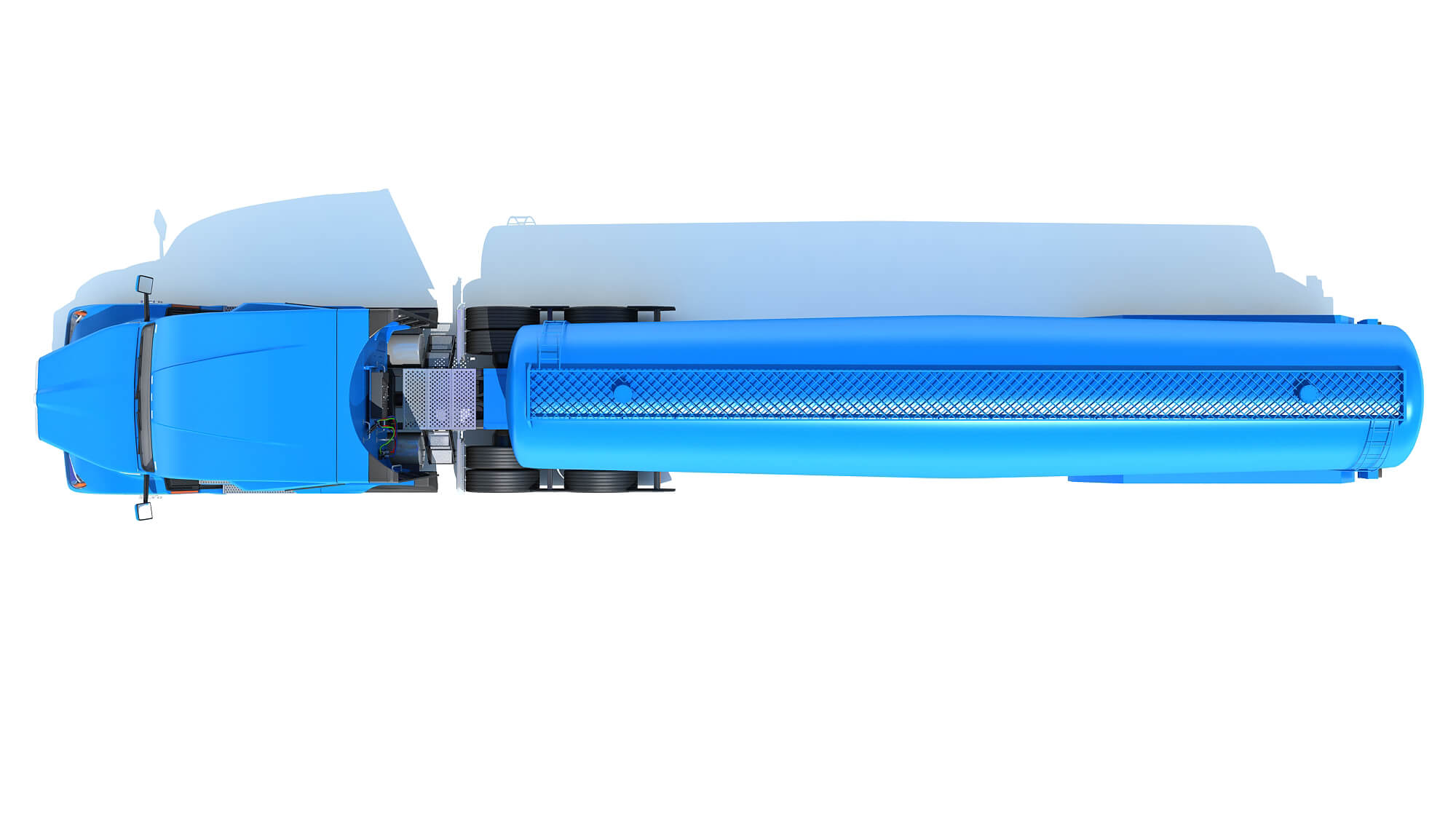 Sleeper Cab Truck with Tank Trailer - 3D Model by 3D Horse