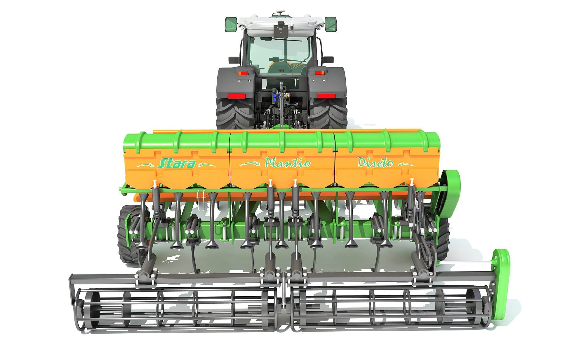 Stara Tractor with Seed Drill - 3D Model by 3D Horse