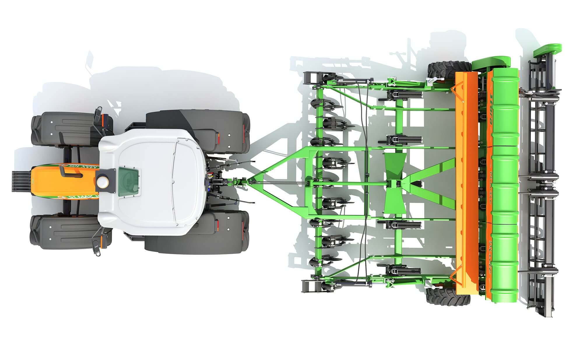 Stara Tractor with Seed Drill - 3D Model by 3D Horse