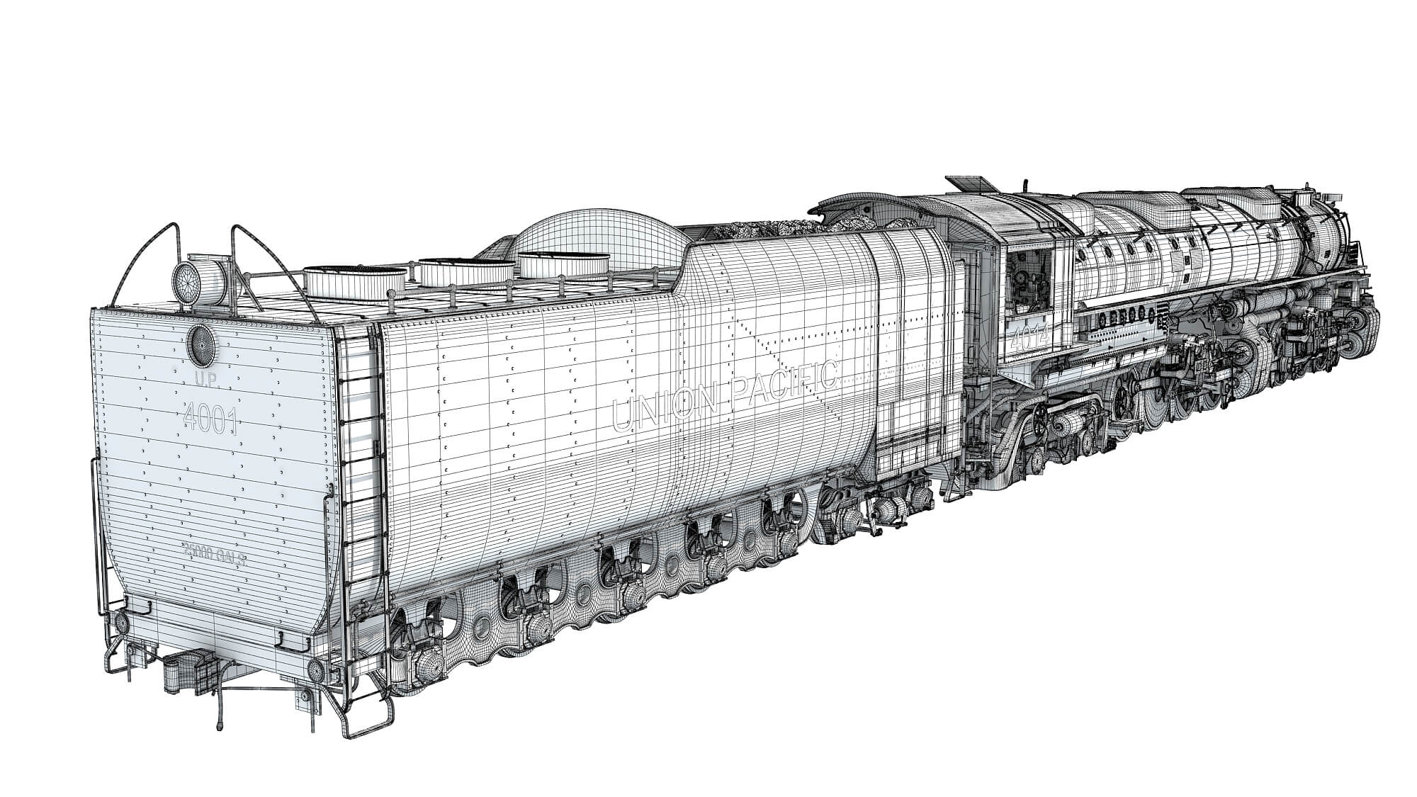 Steam Locomotive Big Boy Train - 3D Model by 3D Horse