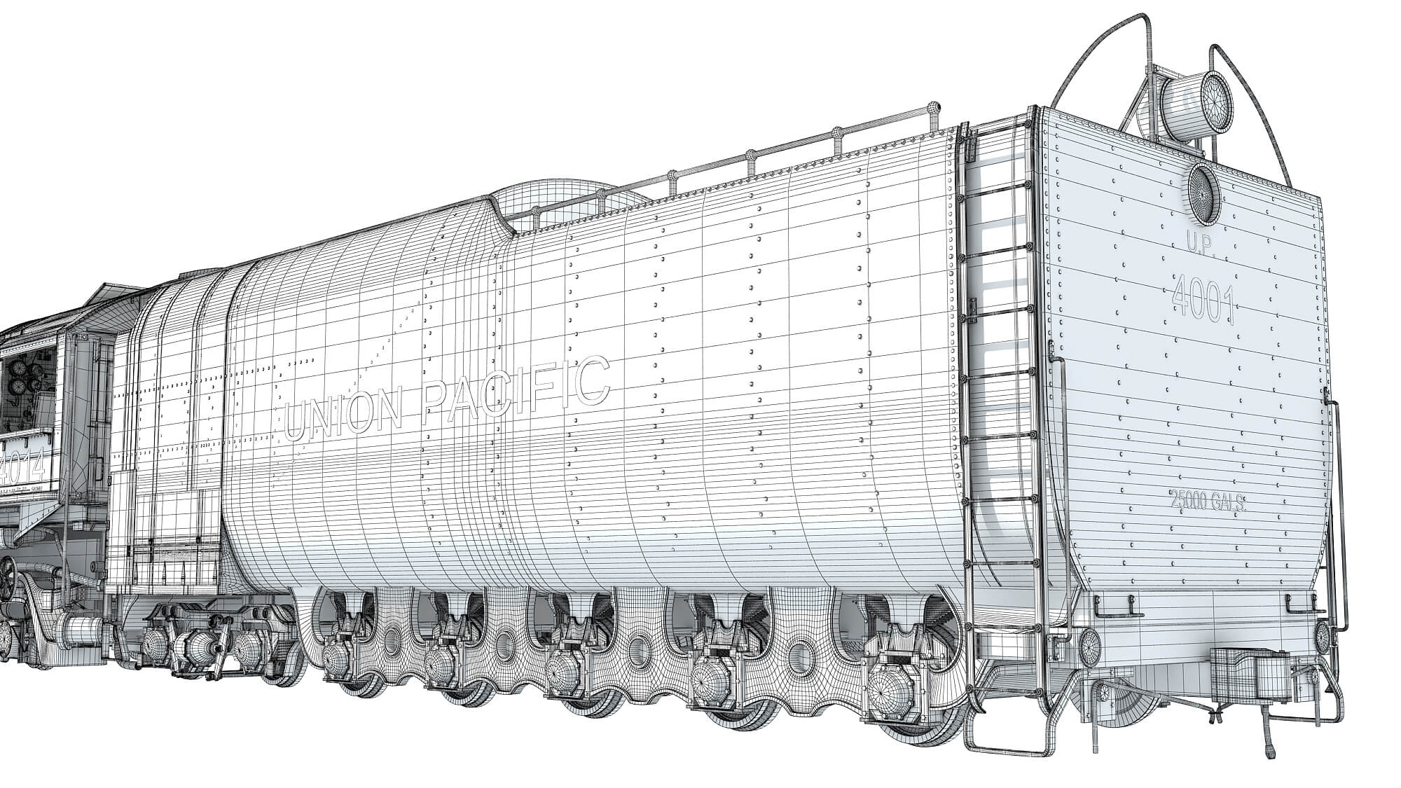 Steam Locomotive Big Boy Train - 3D Model by 3D Horse