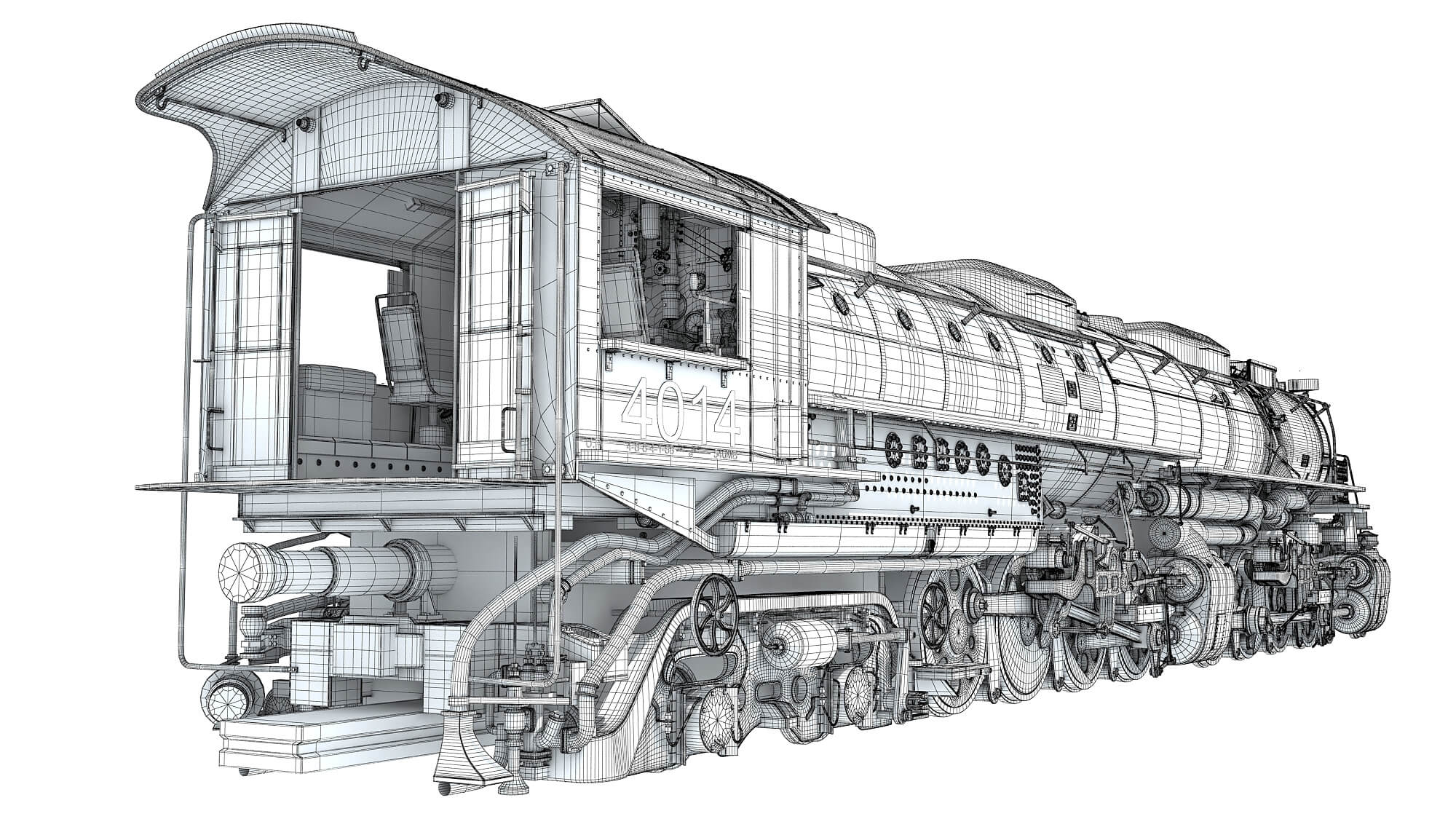 Steam Locomotive Big Boy Train - 3D Model by 3D Horse