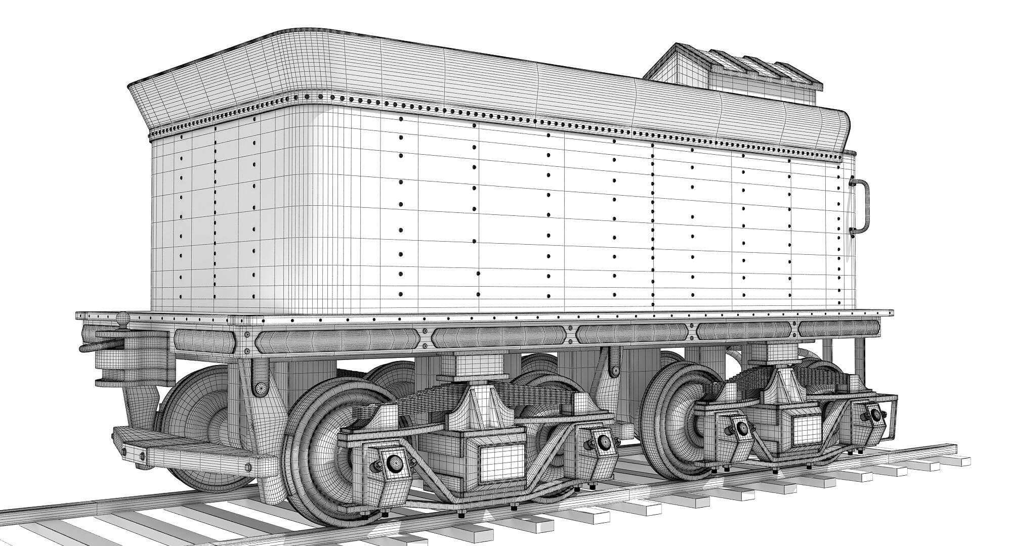 Steam Locomotive Tender - 3D Model by 3D Horse