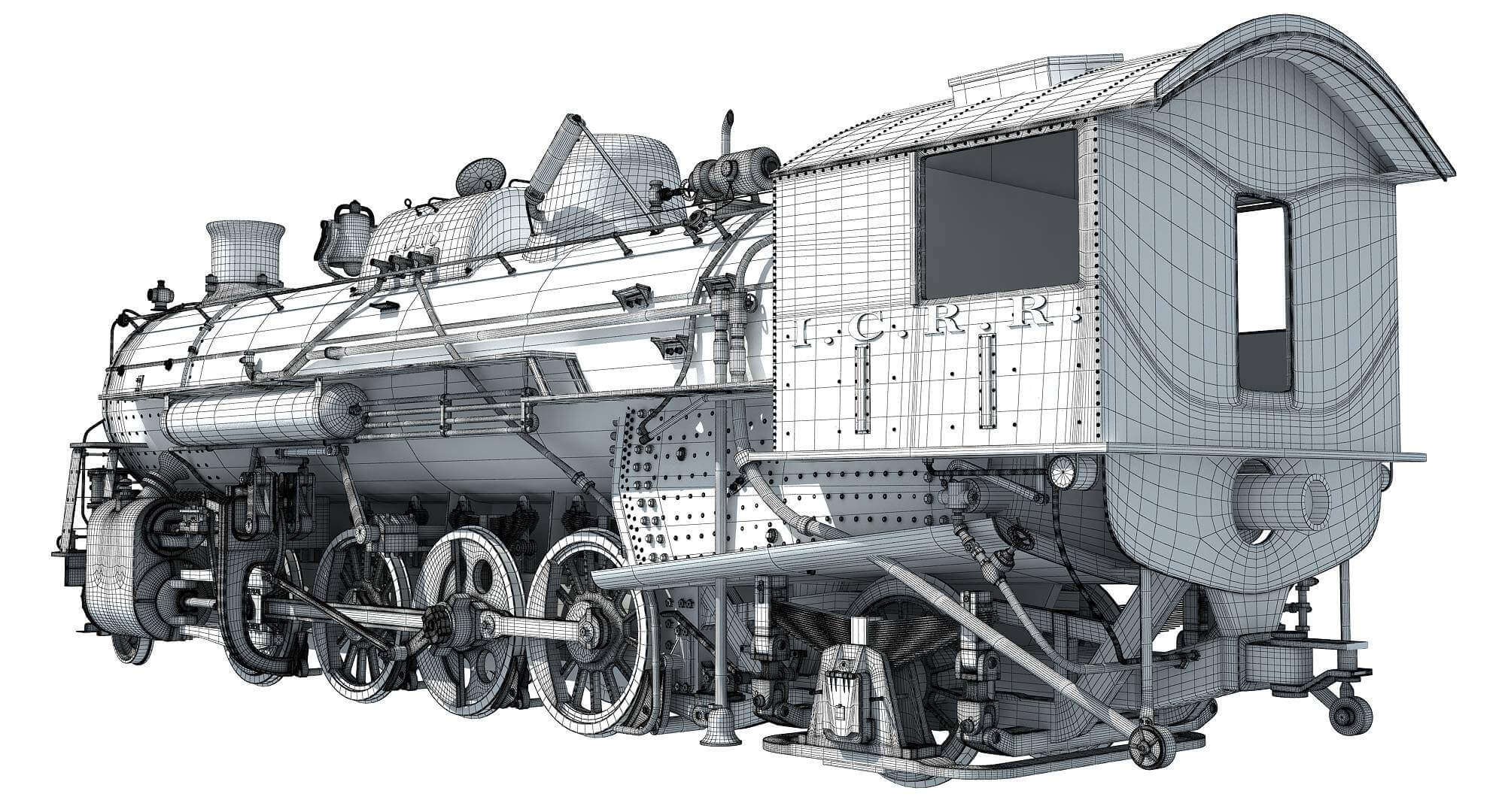 Steam Locomotive Train - 3D Model by 3D Horse