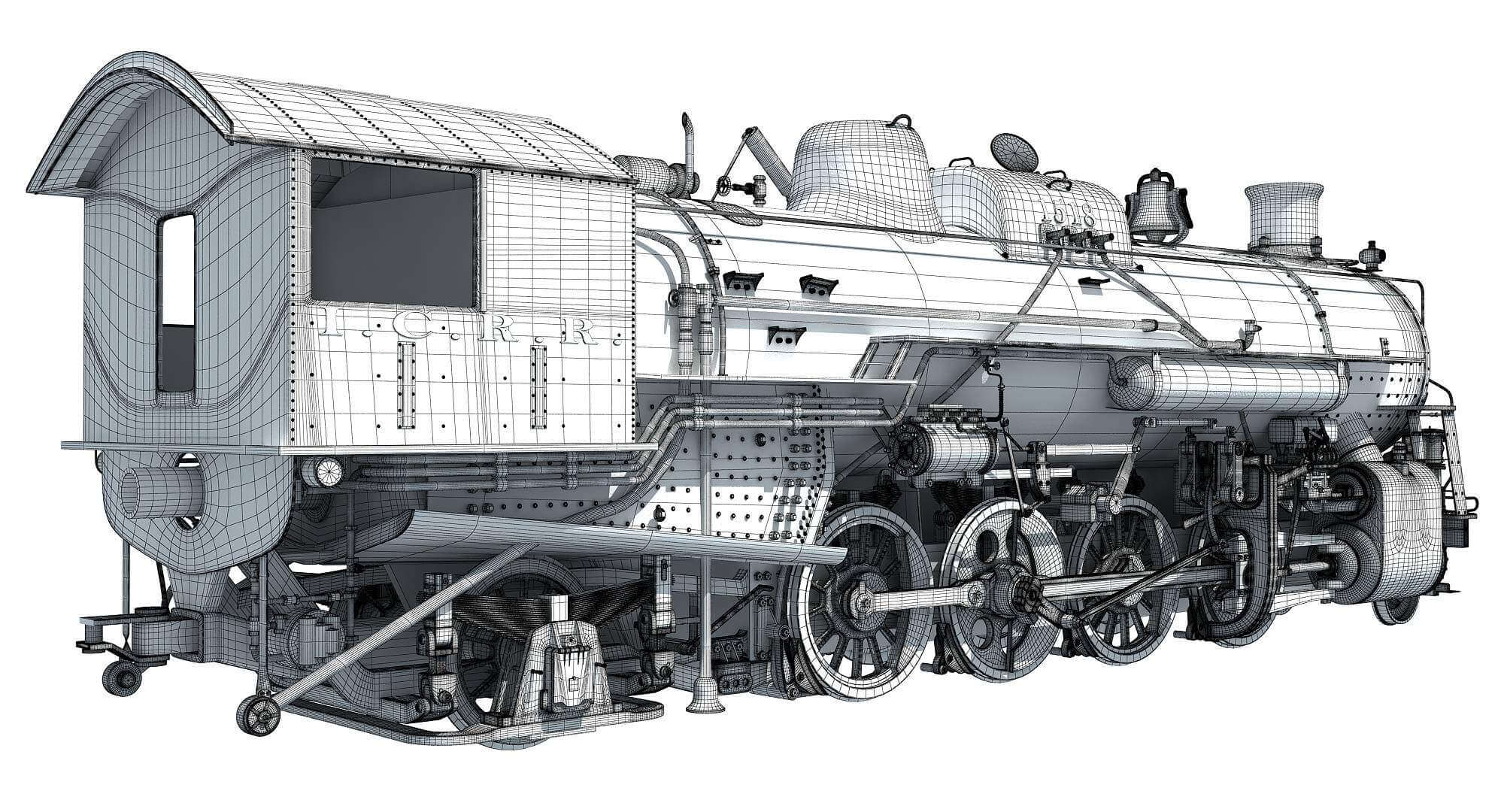 Steam Locomotive Train - 3D Model by 3D Horse