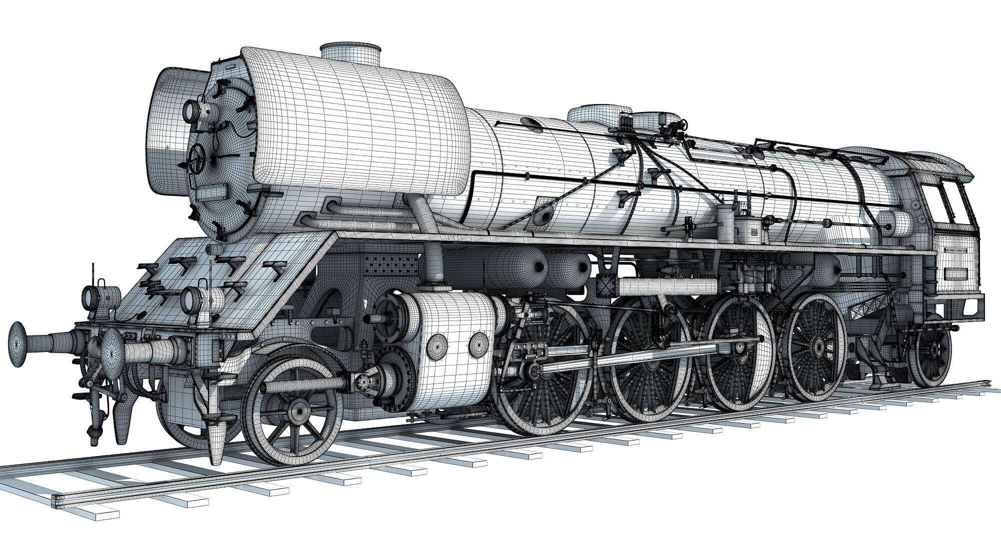 Steam Locomotive - 3D Model by 3D Horse