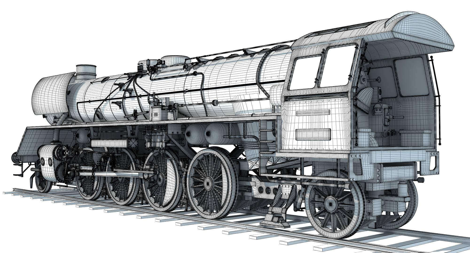 Steam Locomotive - 3D Model by 3D Horse