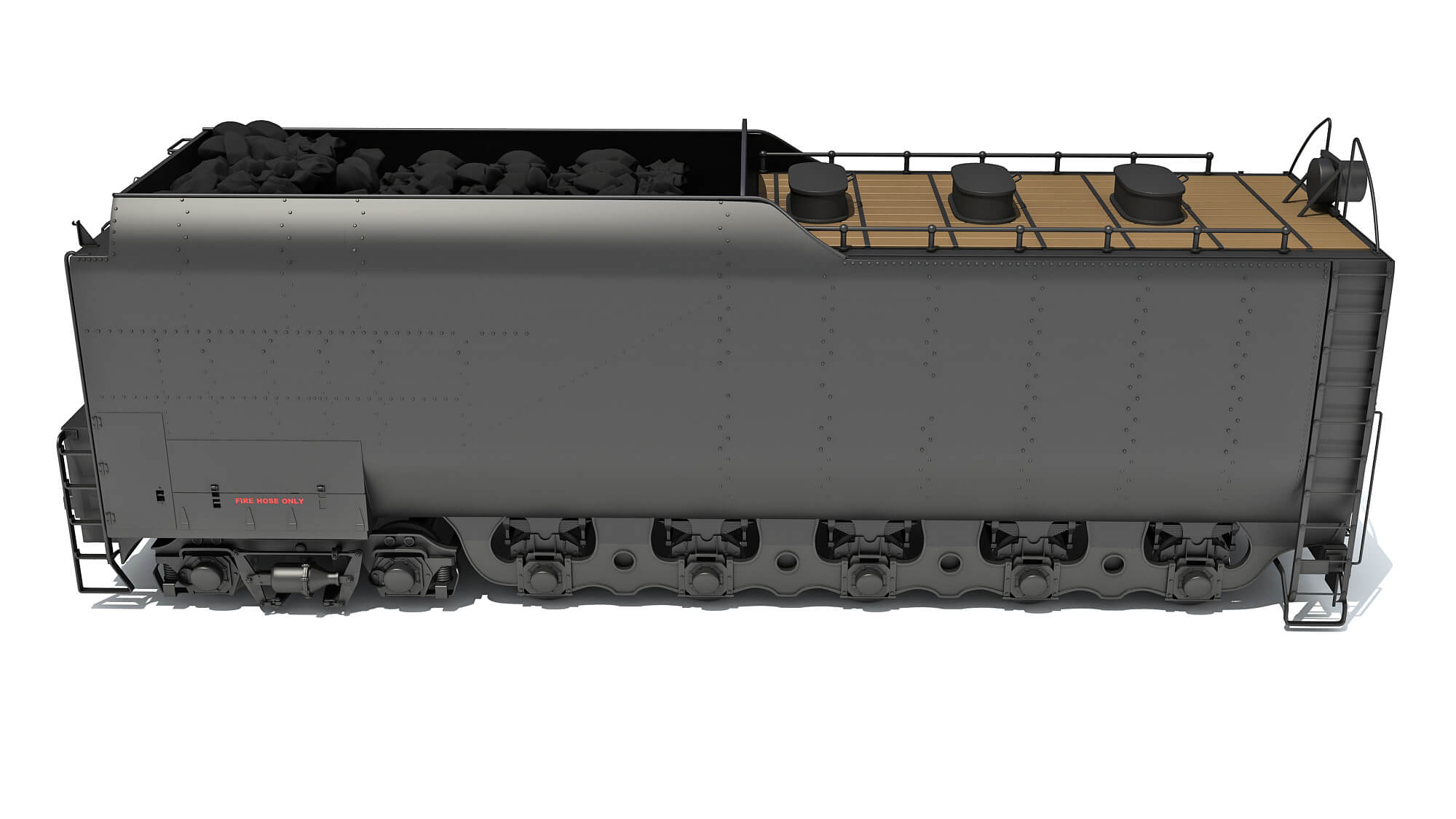 Steam Train Coal Tender Car - 3D Model by 3D Horse
