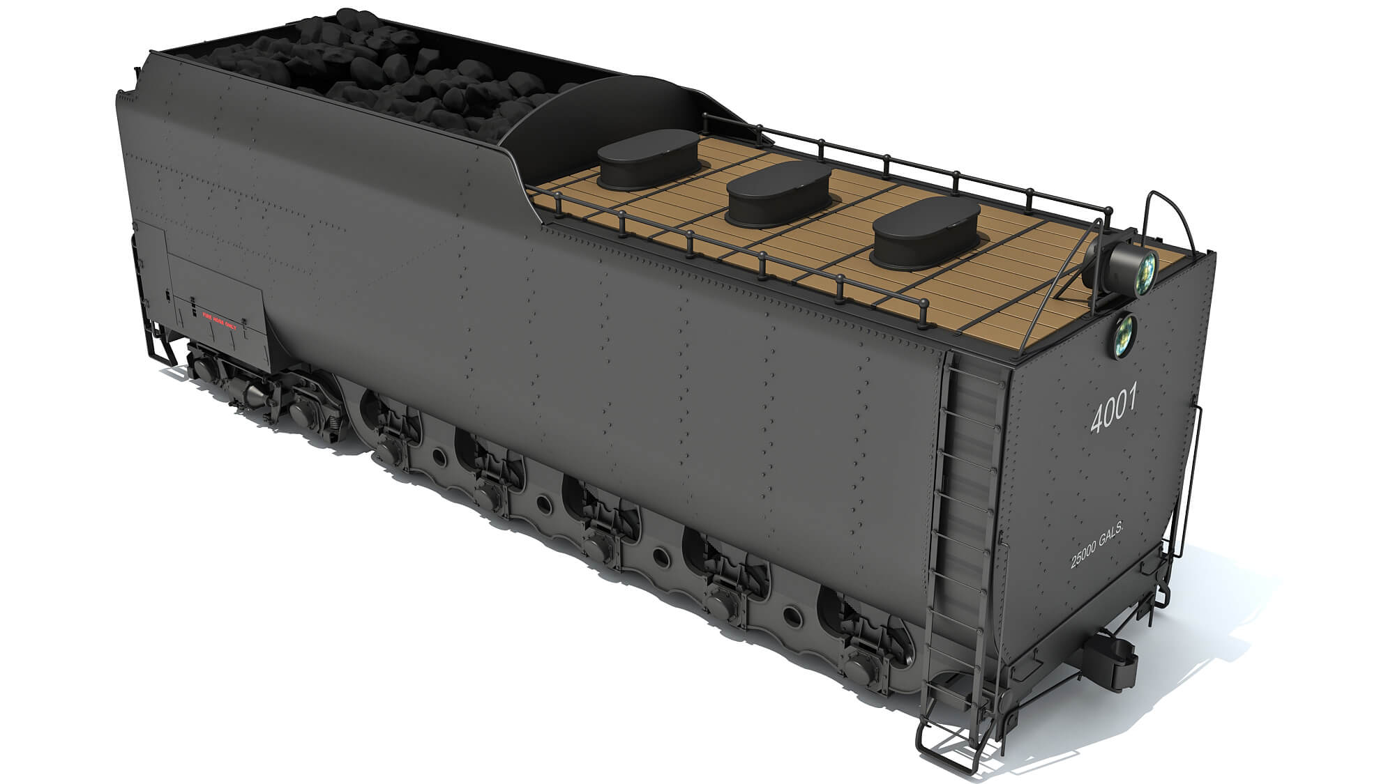 Steam Train Coal Tender Car - 3D Model by 3D Horse