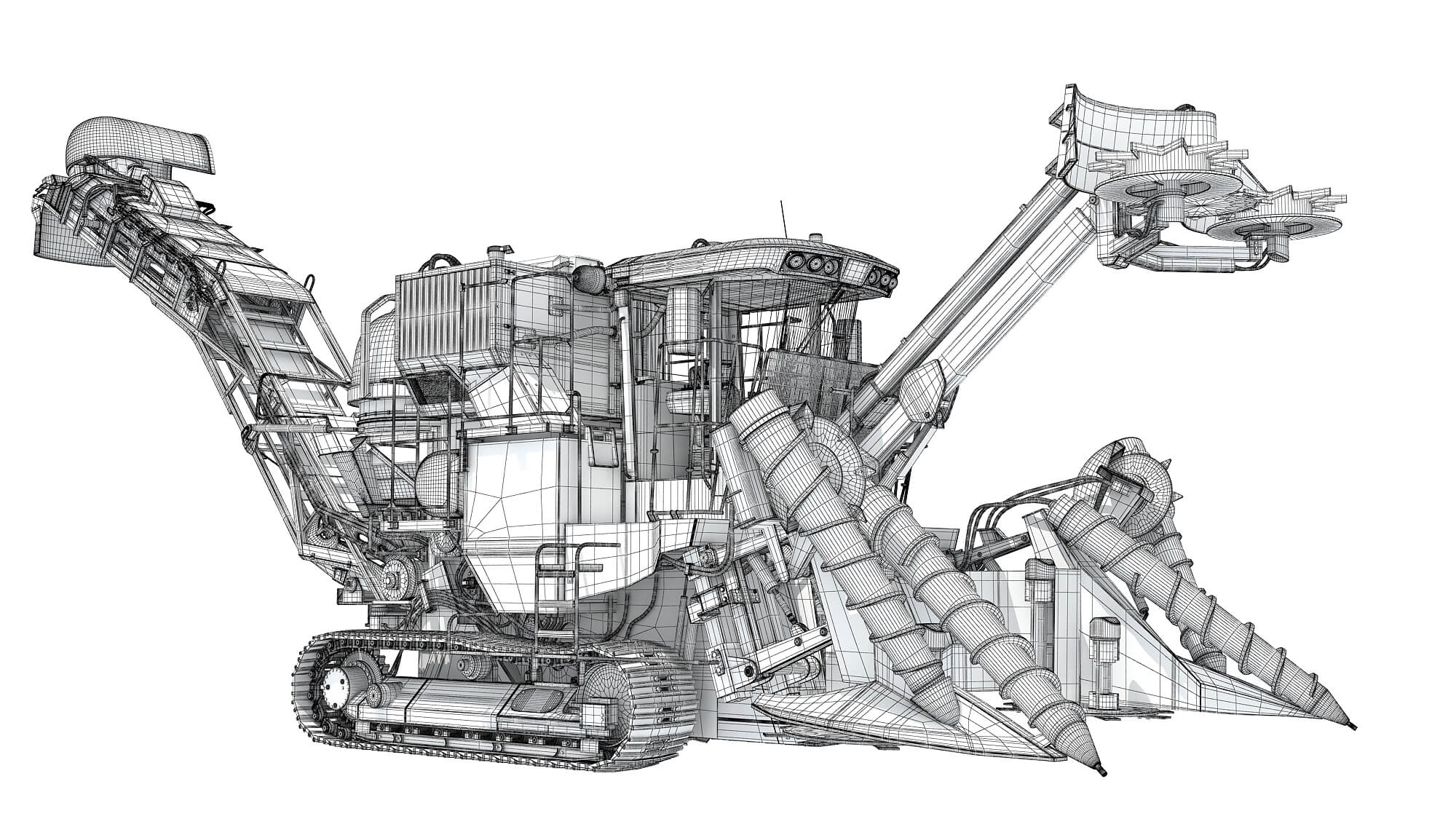 Sugar Cane Harvester - 3D Model by 3D Horse