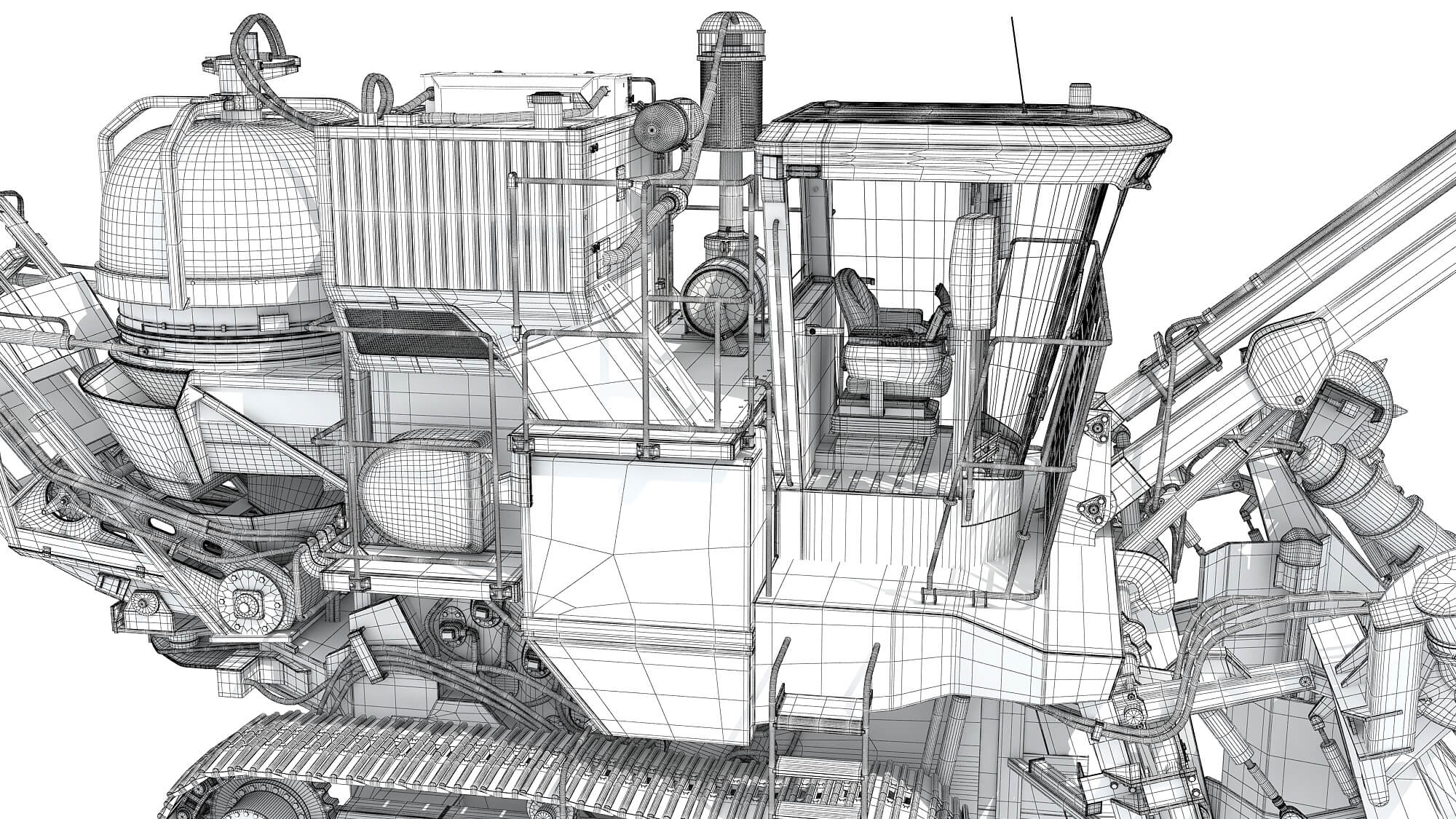 Sugar Cane Harvester - 3D Model by 3D Horse