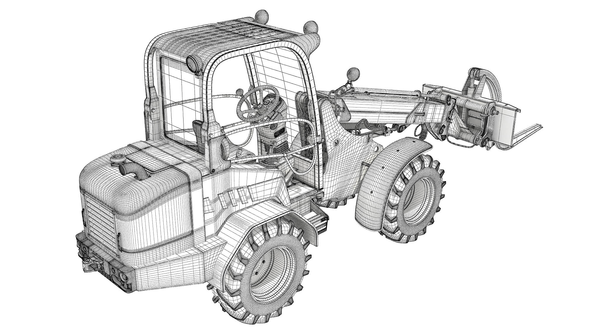 Telehandler Forklift - 3D Model by 3D Horse