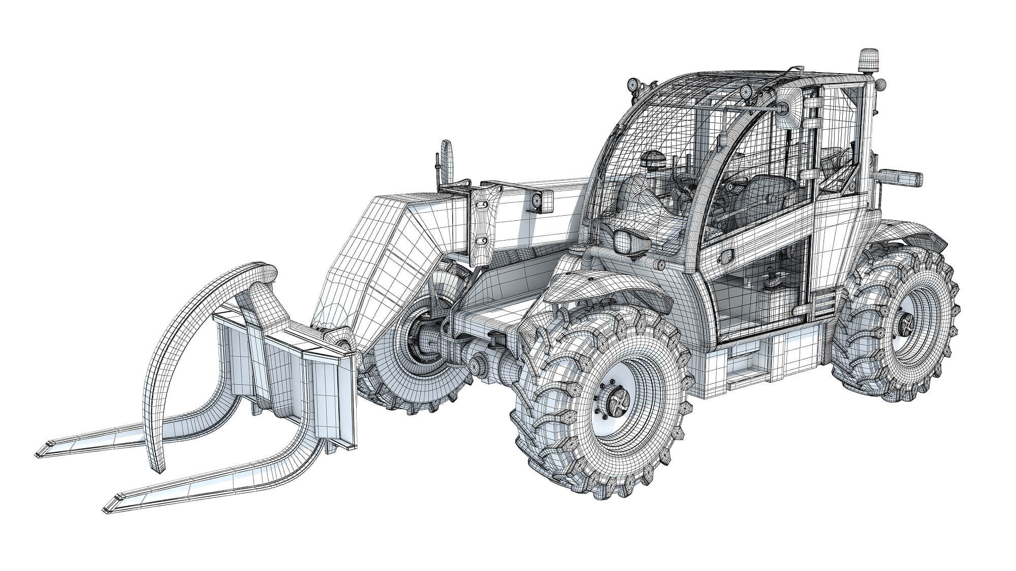 Telehandler Forklift - 3D Model by 3D Horse