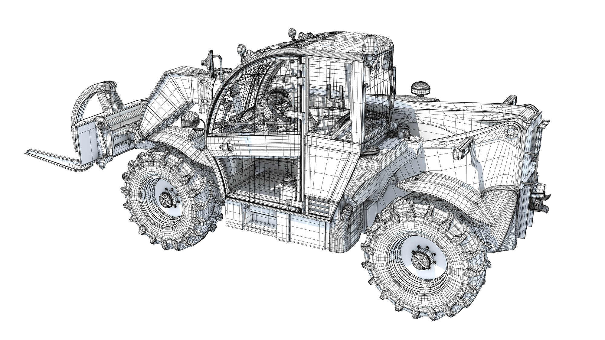 Telehandler Forklift - 3D Model by 3D Horse