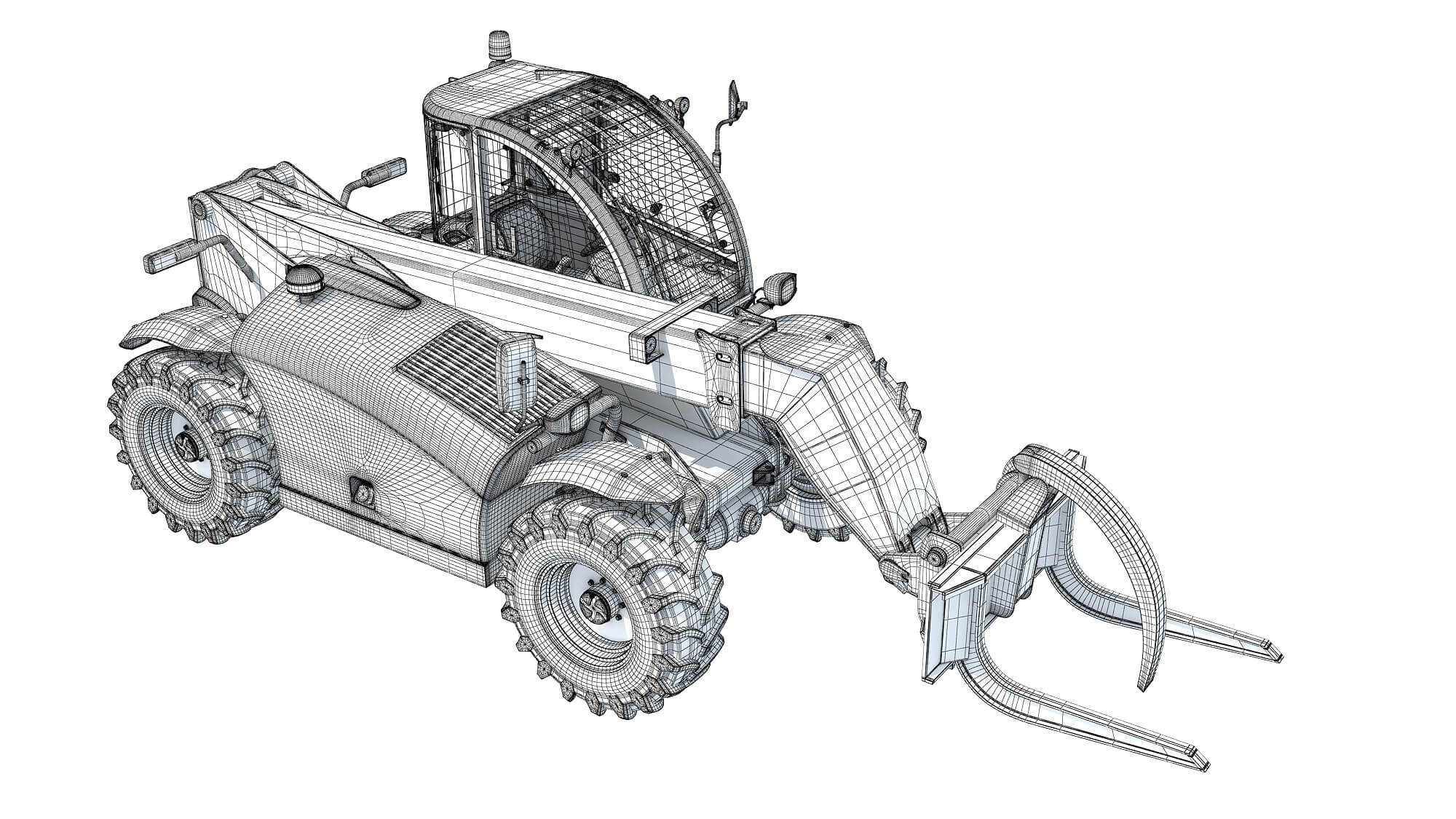 Telehandler Forklift - 3D Model by 3D Horse