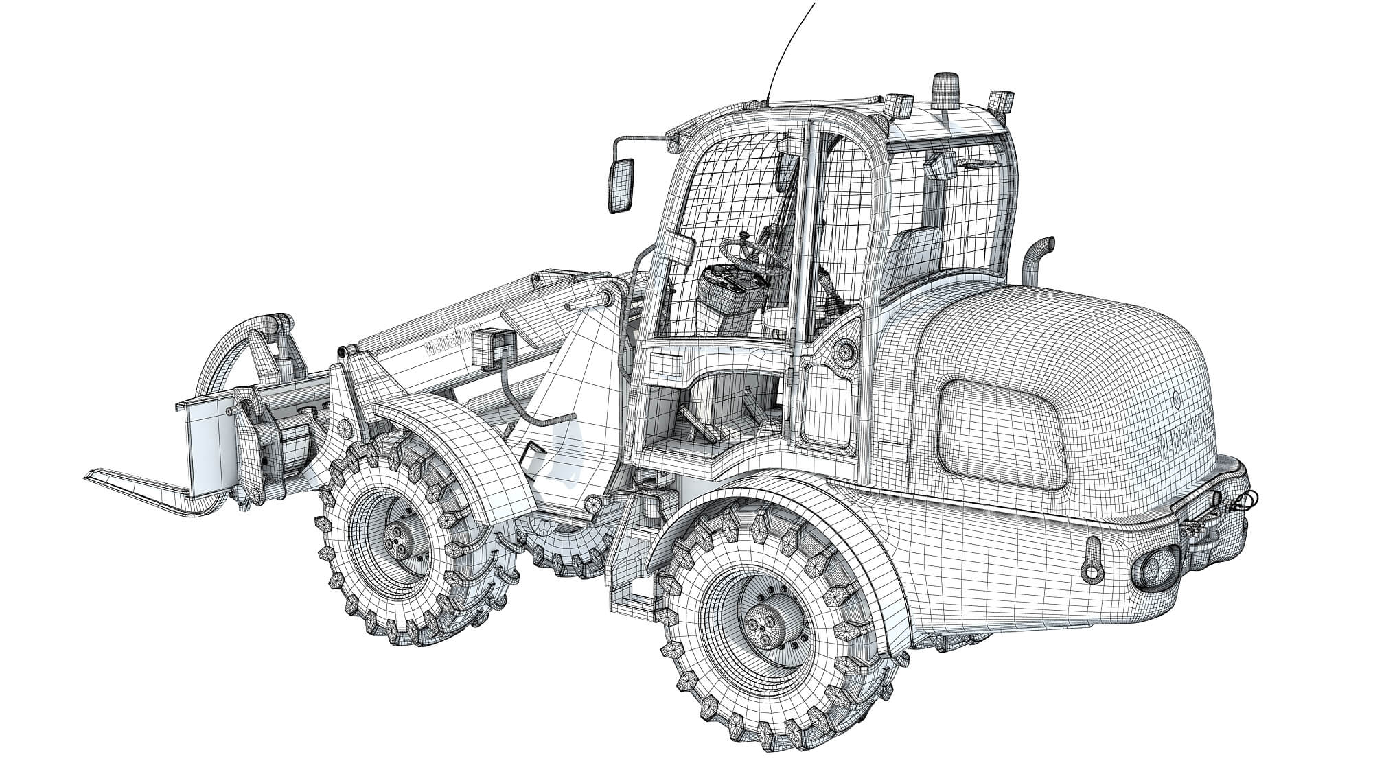 Telehandler Forklift - 3D Model by 3D Horse