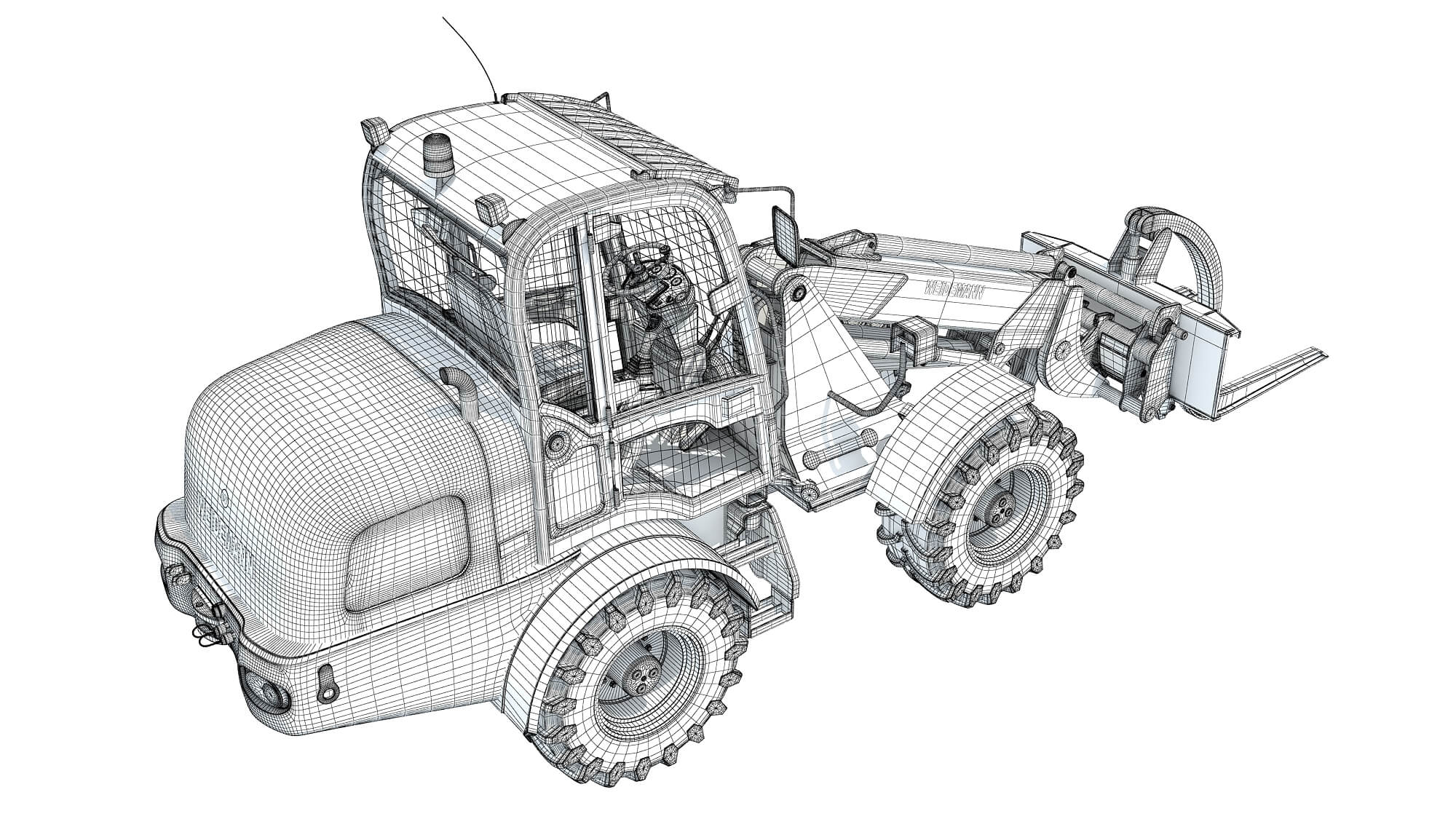 Telehandler Forklift - 3D Model by 3D Horse