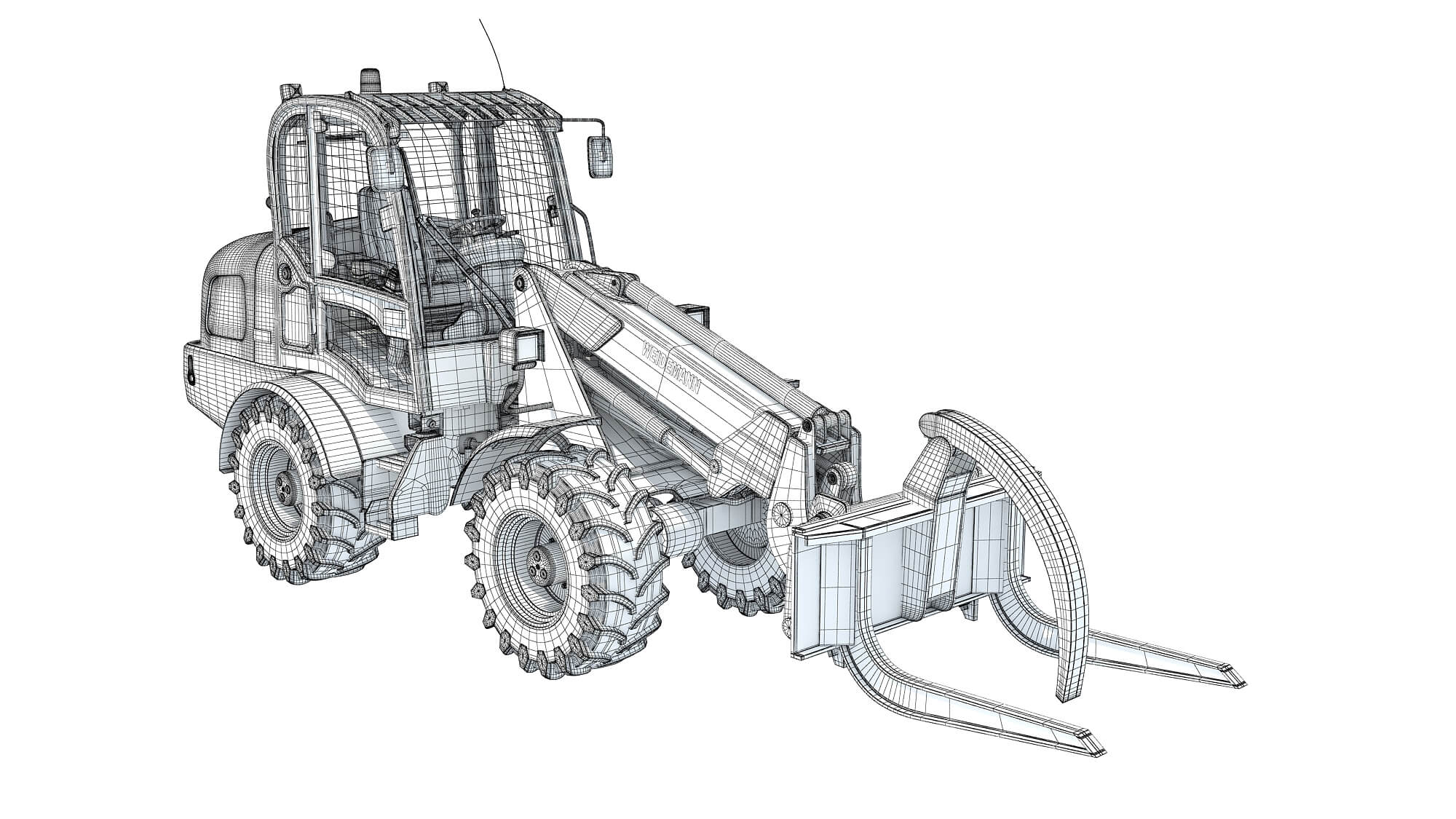 Telehandler Forklift - 3D Model by 3D Horse
