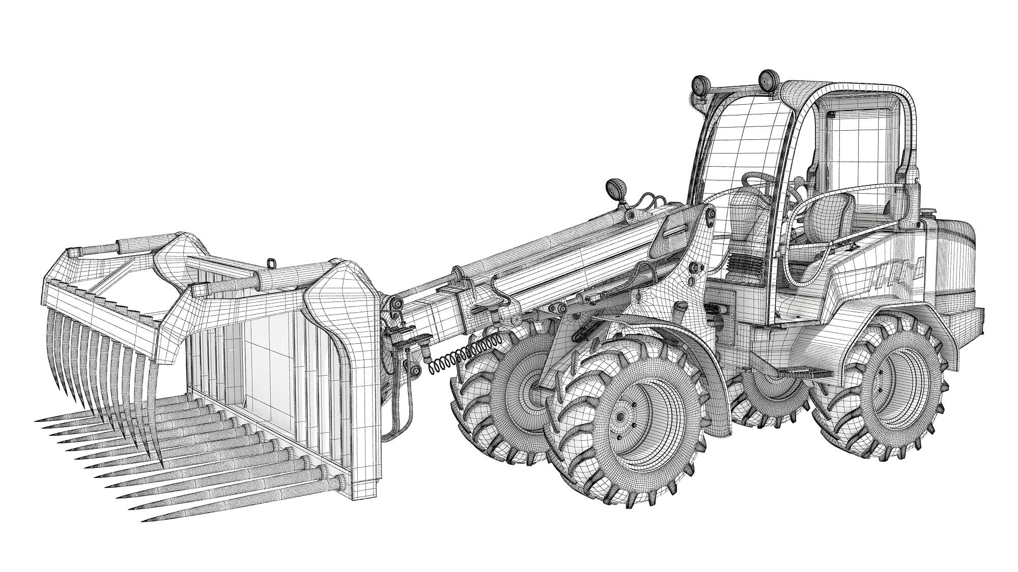 Telehandler Forklift - 3D Model by 3D Horse