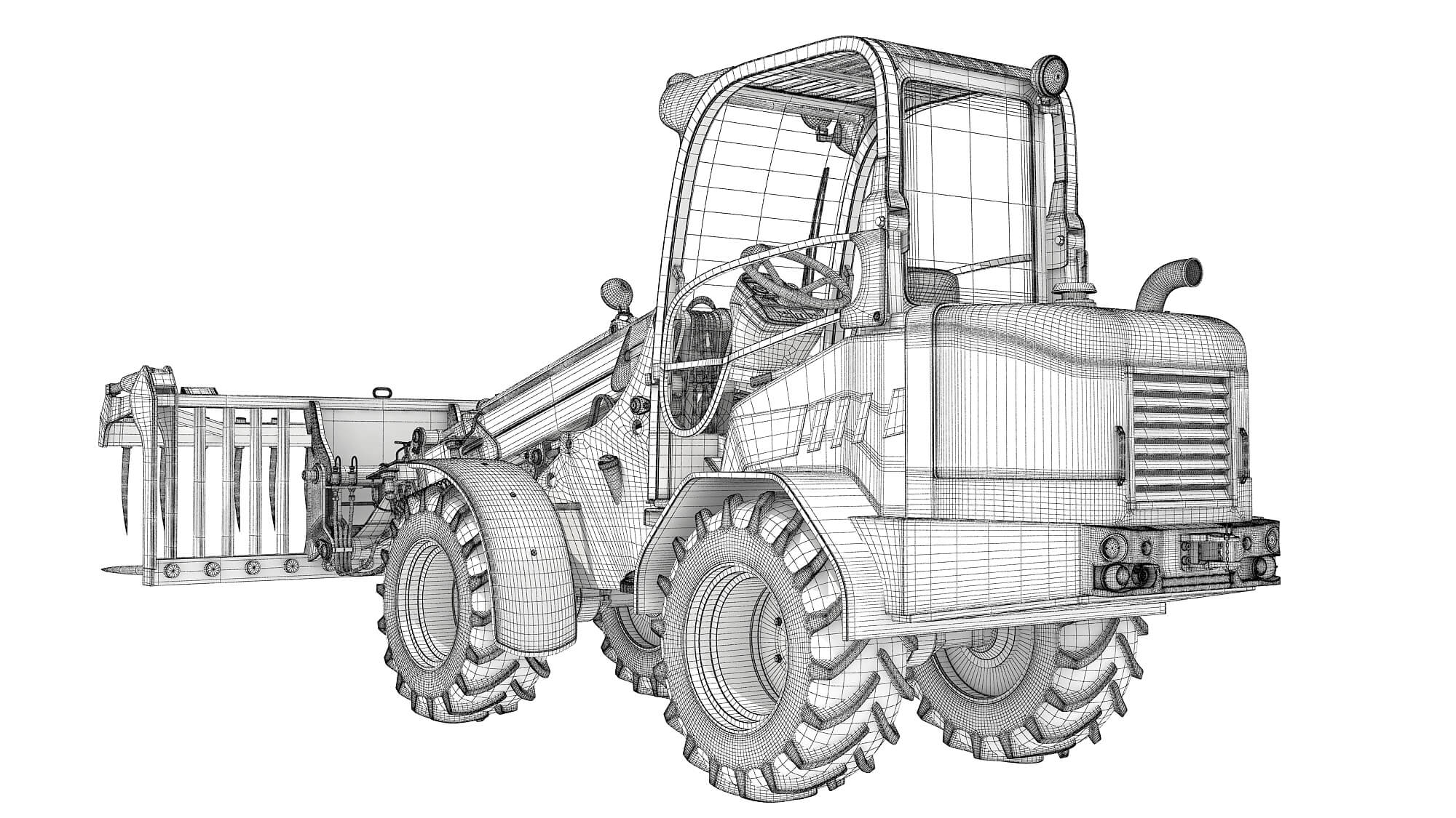 Telehandler Forklift - 3D Model by 3D Horse