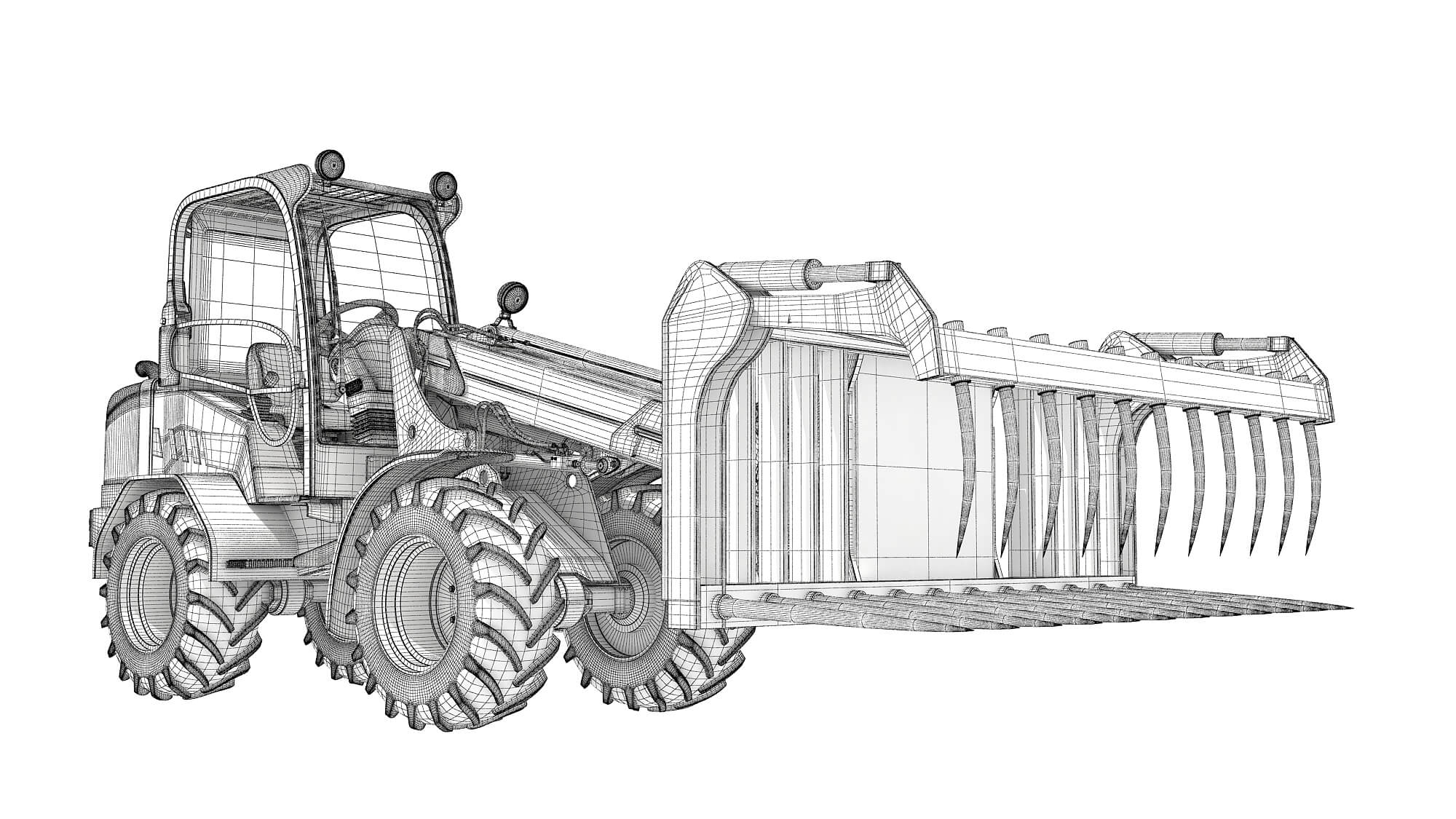 Telehandler Forklift - 3D Model by 3D Horse