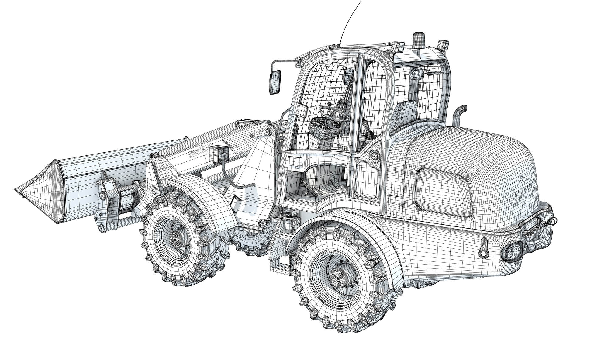 Telehandler Scoop Bucket - 3D Model by 3D Horse