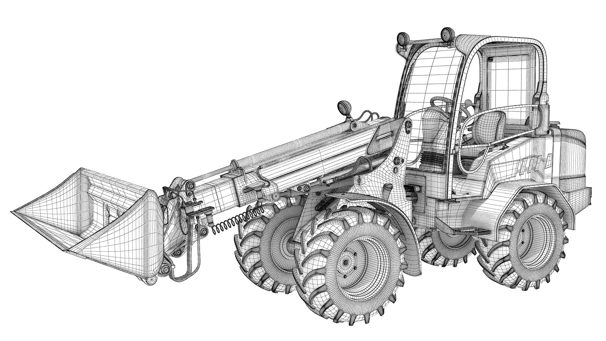 Telehandler Scoop Bucket - 3D Model by 3D Horse
