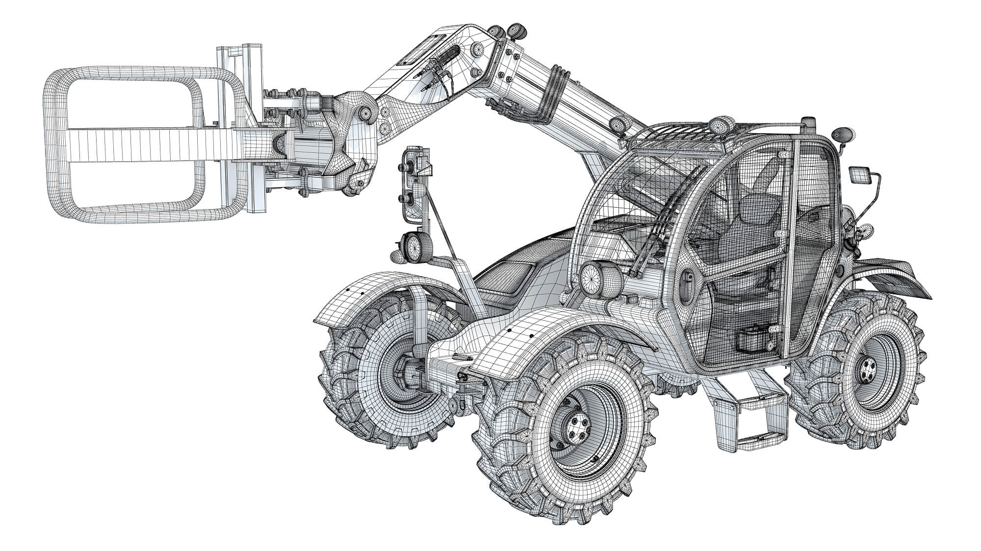 Telescopic Handler Telehandler Forklift - 3D Model by 3D Horse