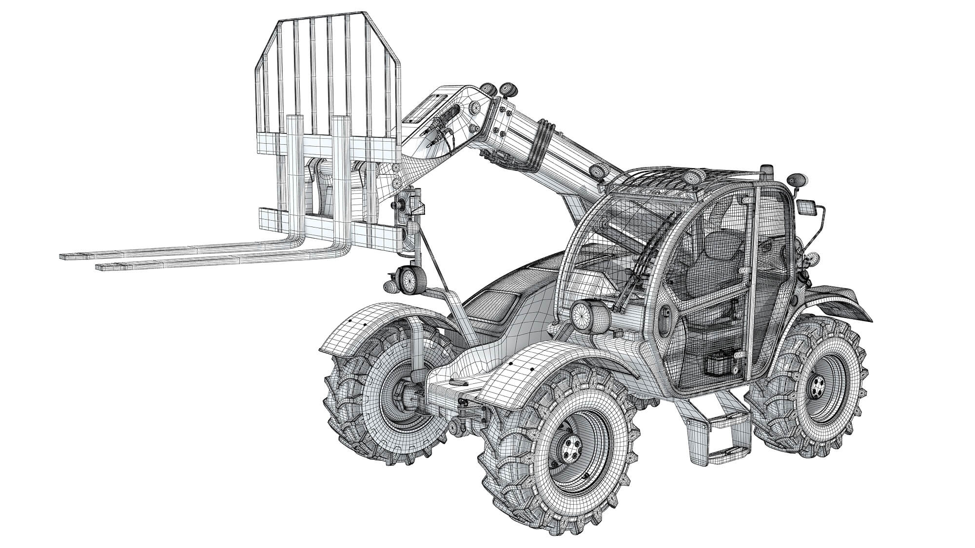 Telescopic Telehandler Forklift - 3D Model by 3D Horse