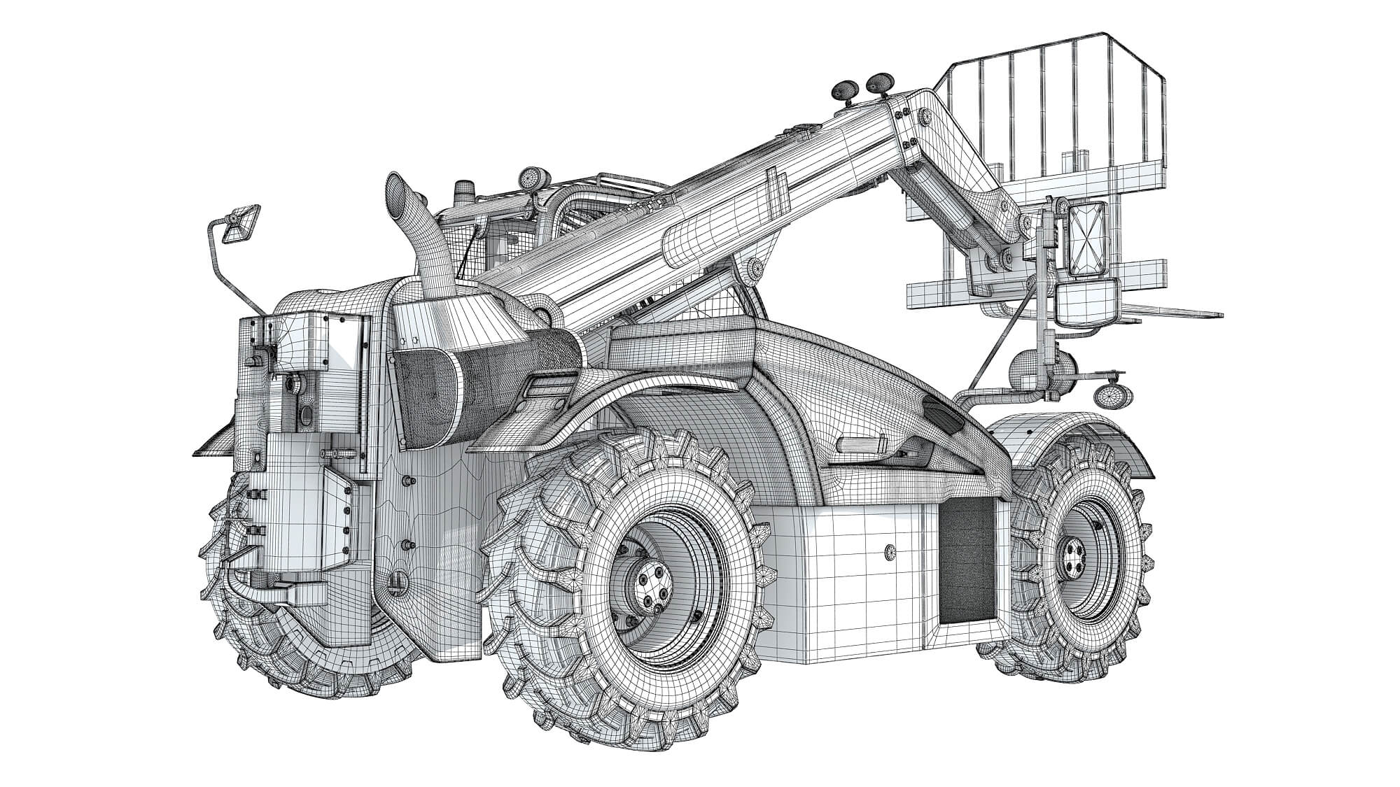 Telescopic Telehandler Forklift - 3D Model by 3D Horse