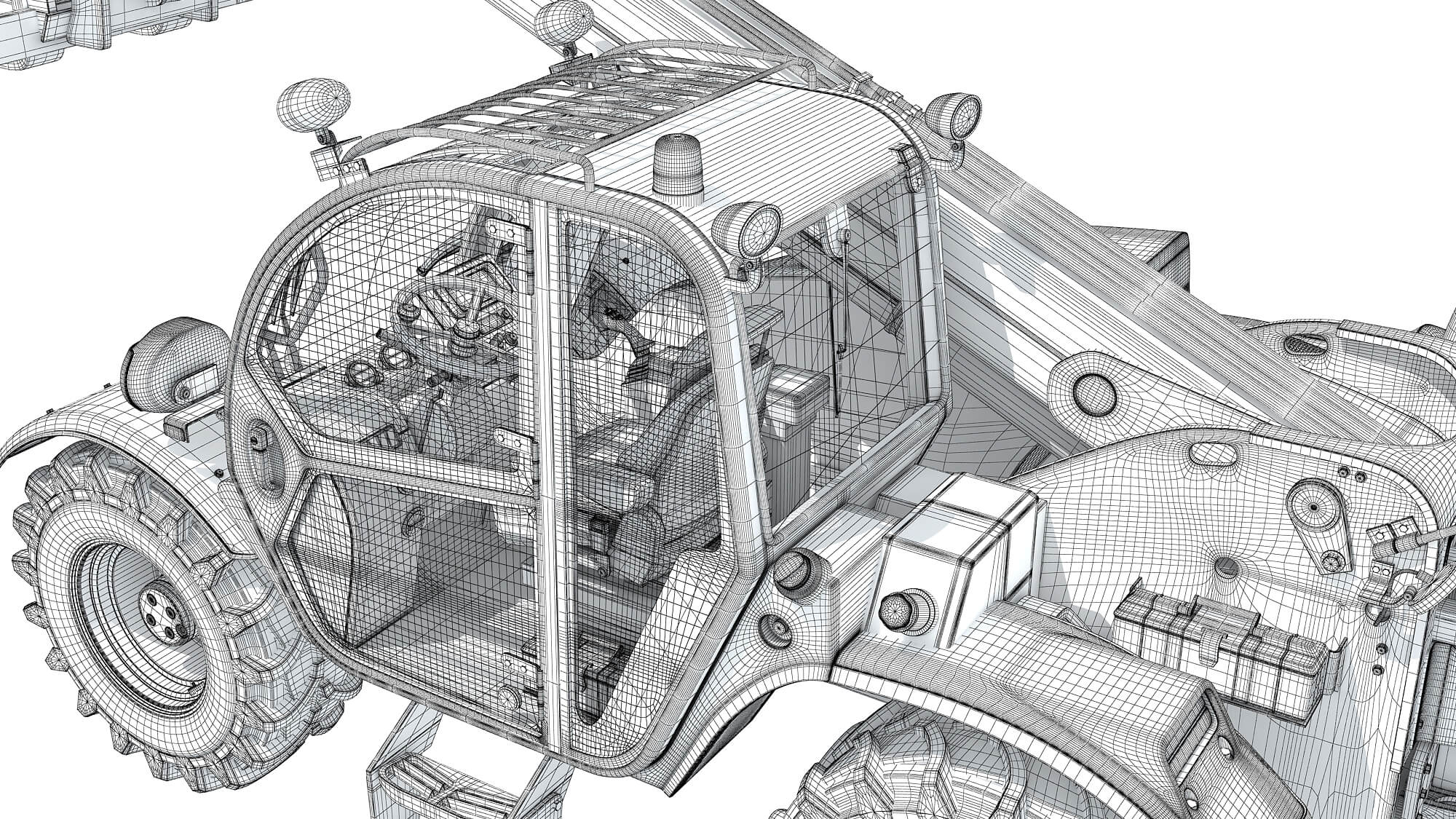 Telescopic Telehandler Forklift - 3D Model by 3D Horse