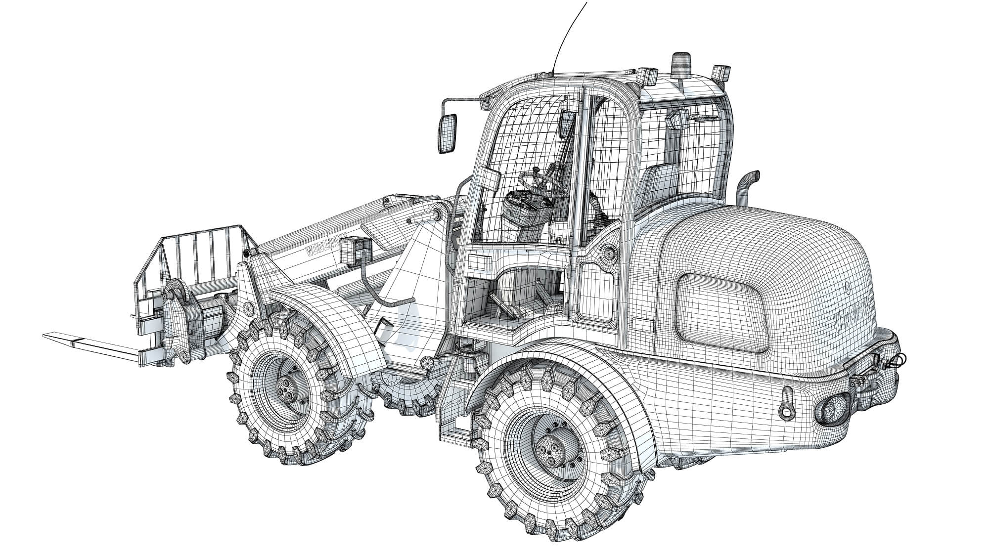 Telescopic Telehandler Weidemann - 3D Model by 3D Horse