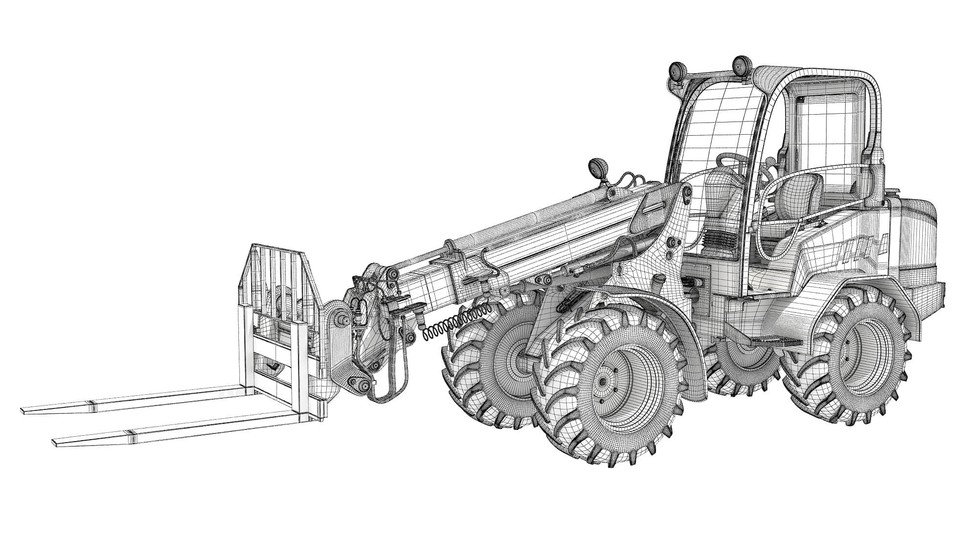 Telescopic Telehandler - 3D Model by 3D Horse