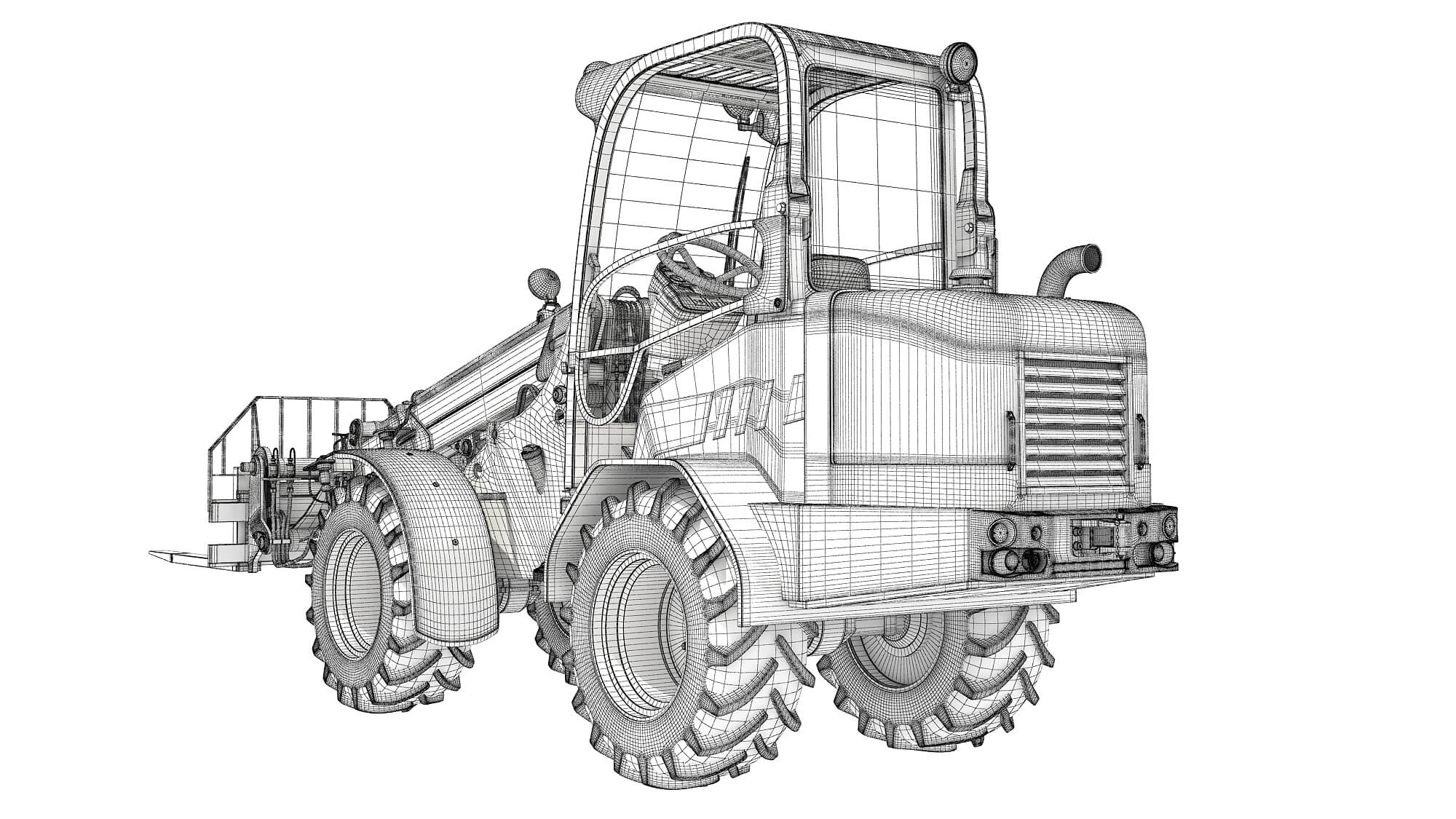 Telescopic Telehandler - 3D Model by 3D Horse