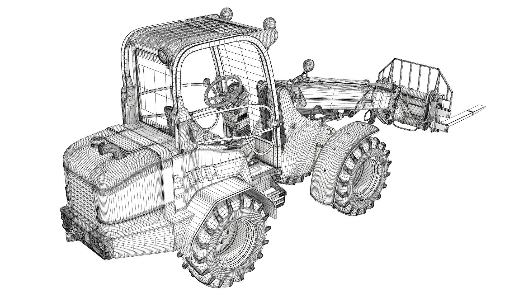 Telescopic Telehandler - 3D Model by 3D Horse