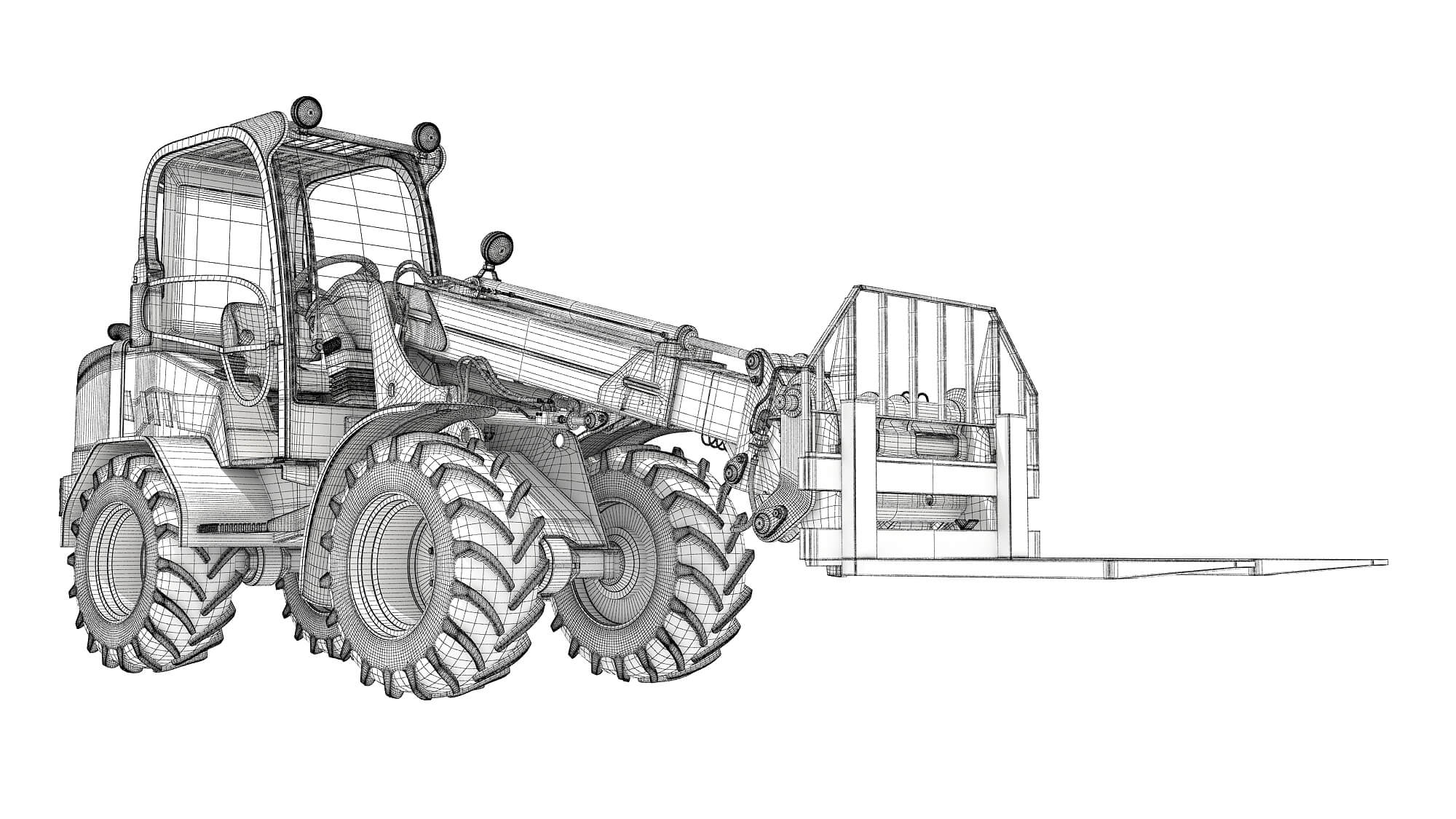 Telescopic Telehandler - 3D Model by 3D Horse