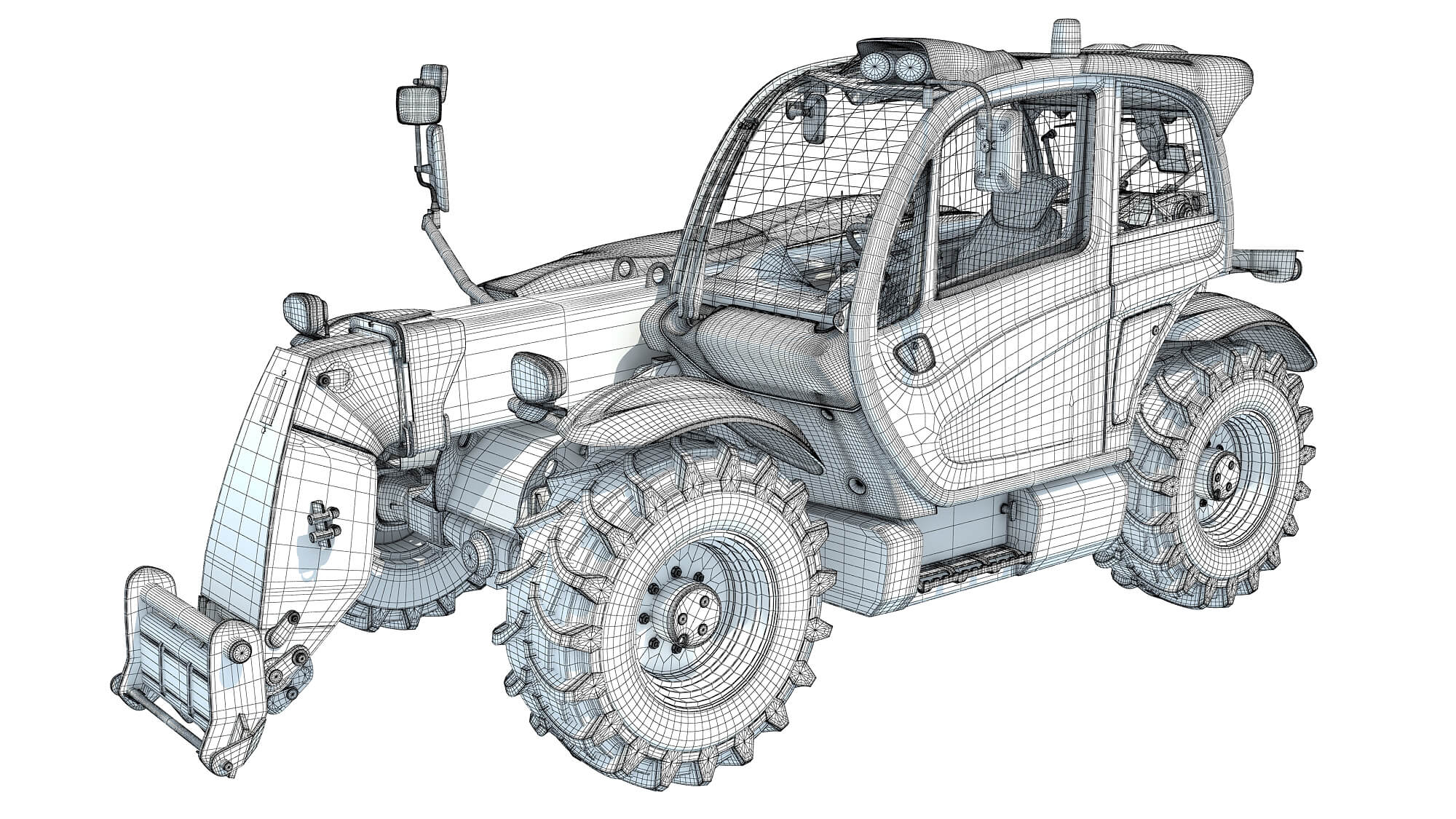 Telescopic Terrain Telehandler - 3D Model by 3D Horse
