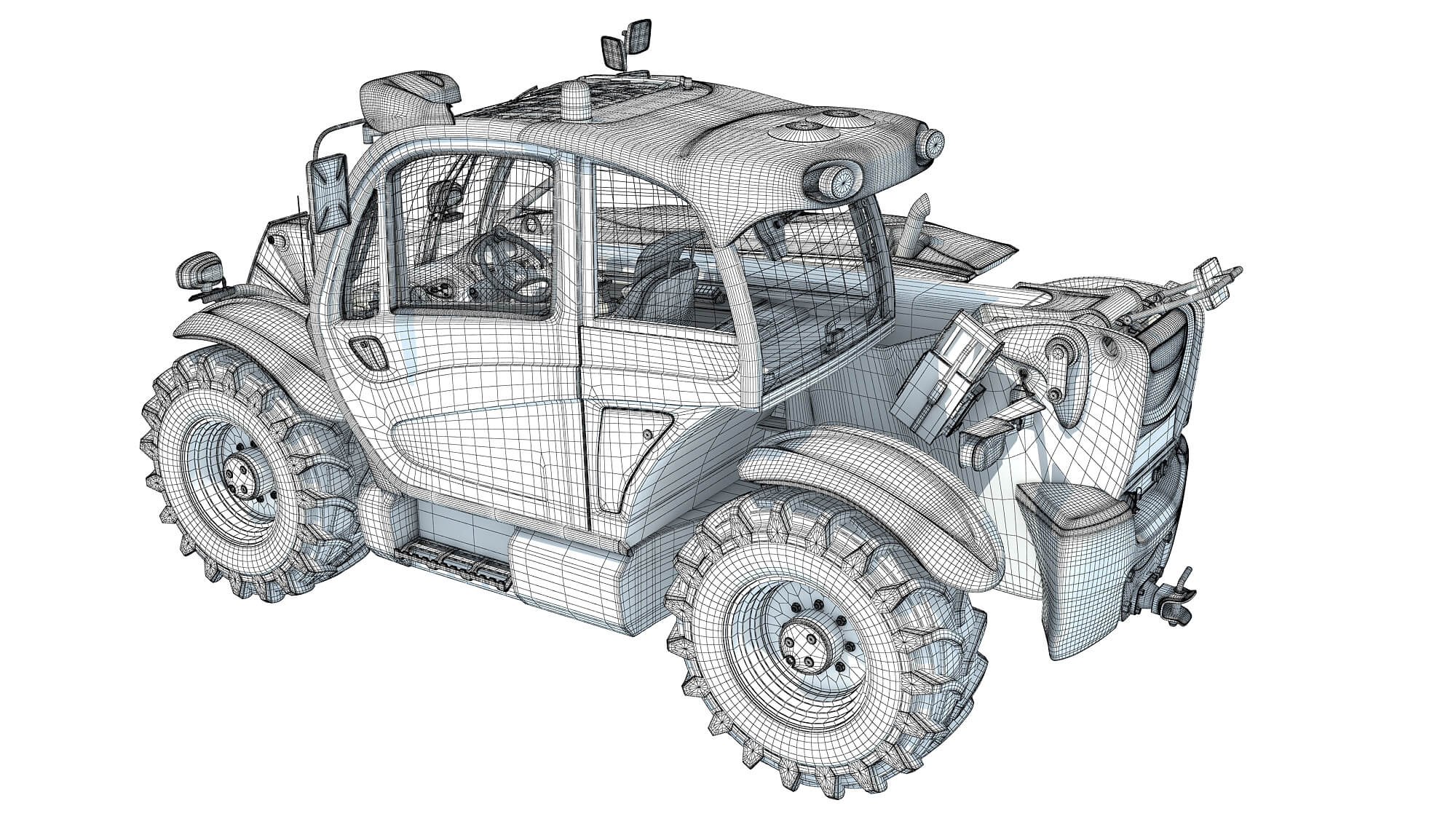 Telescopic Terrain Telehandler - 3D Model by 3D Horse