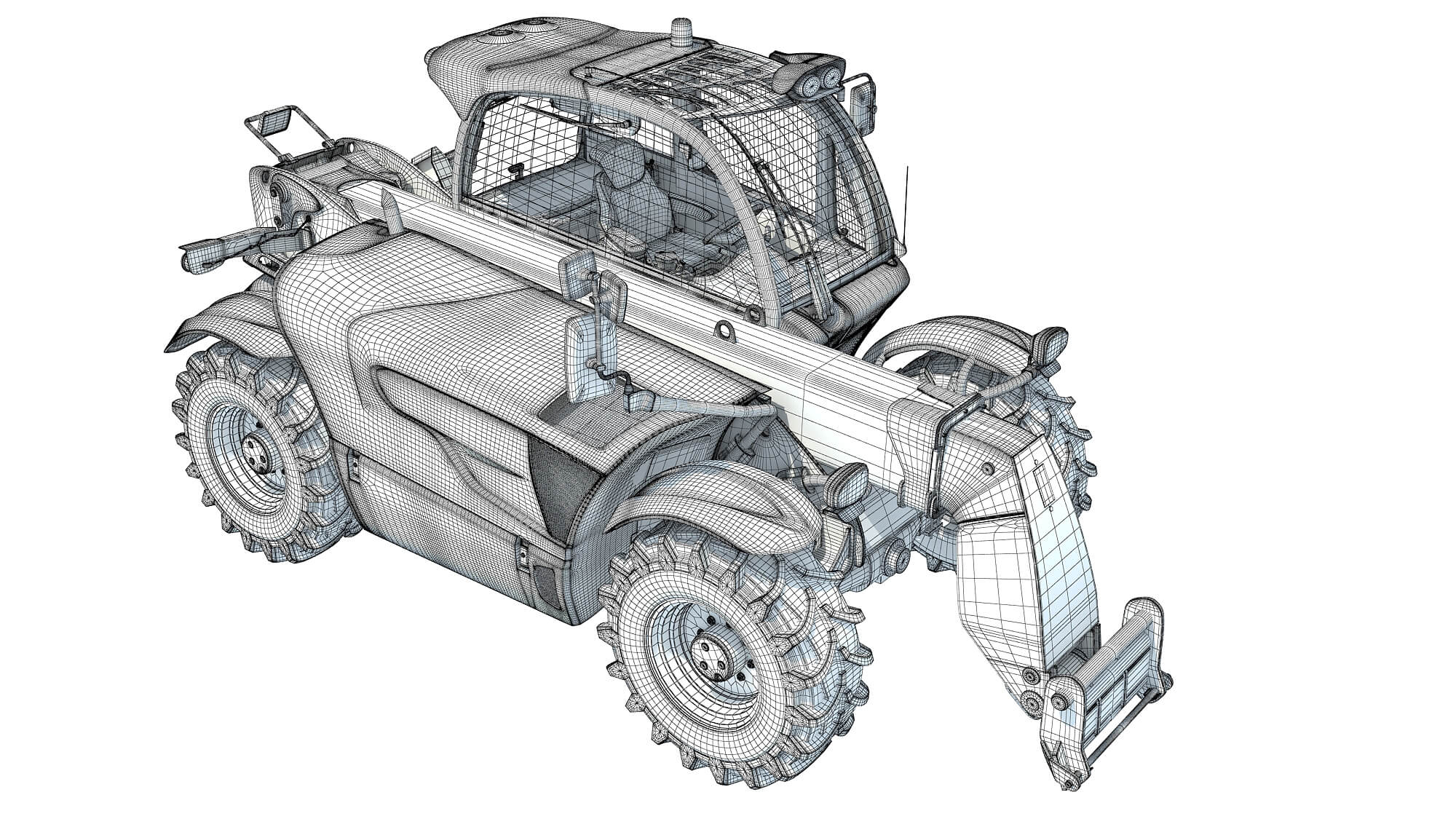 Telescopic Terrain Telehandler - 3D Model by 3D Horse