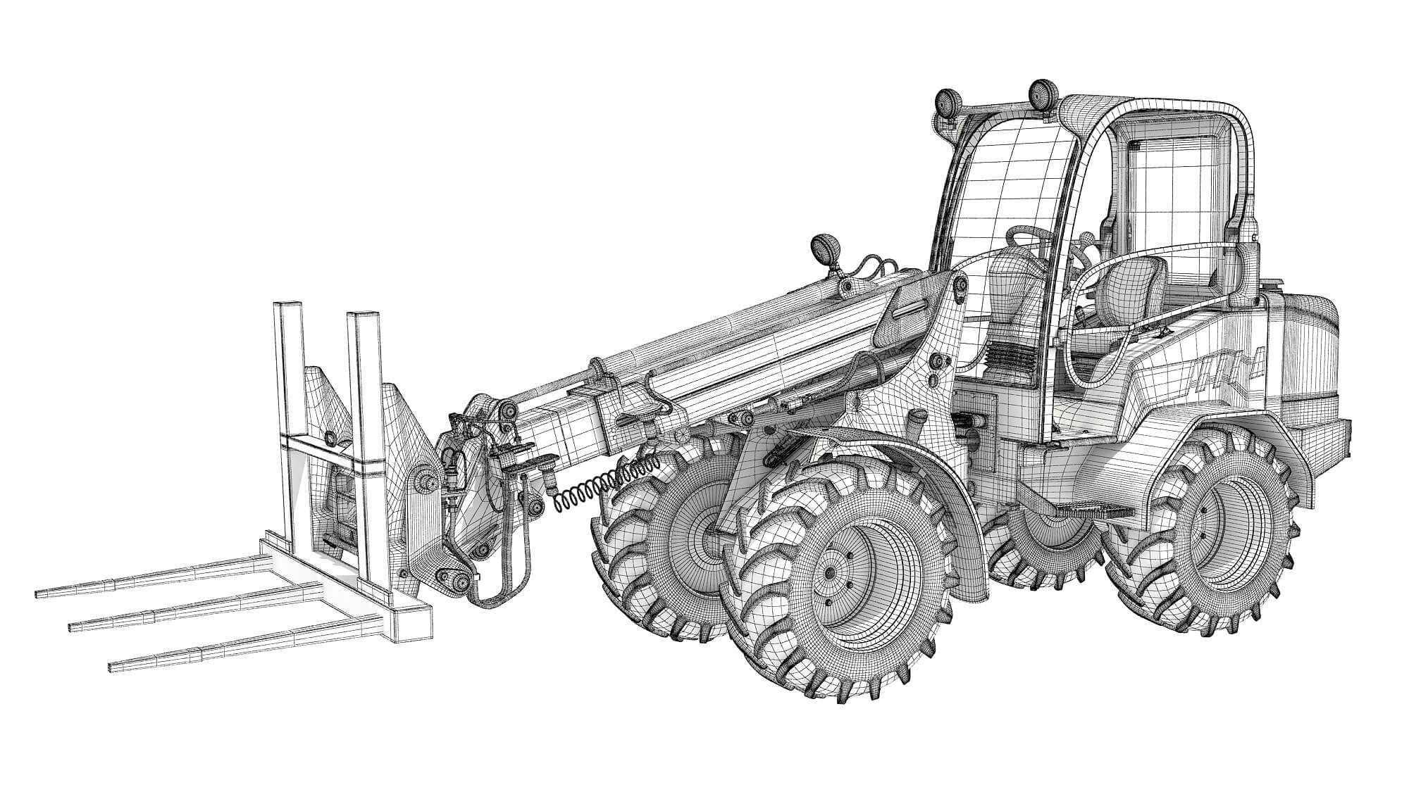 Telescopic Wheel Loader - 3D Model by 3D Horse