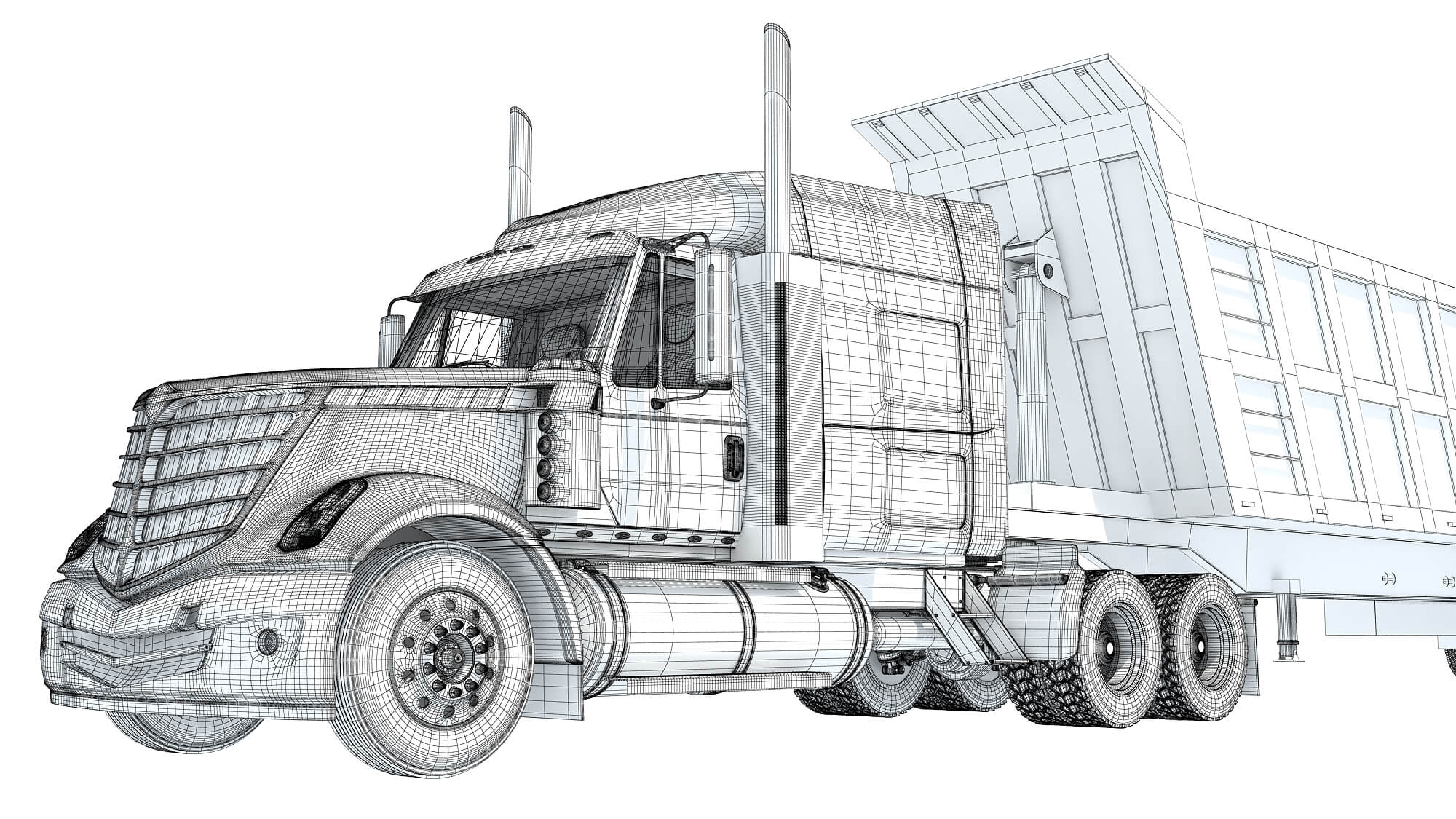 Tipper Truck 3D Model by 3D Horse