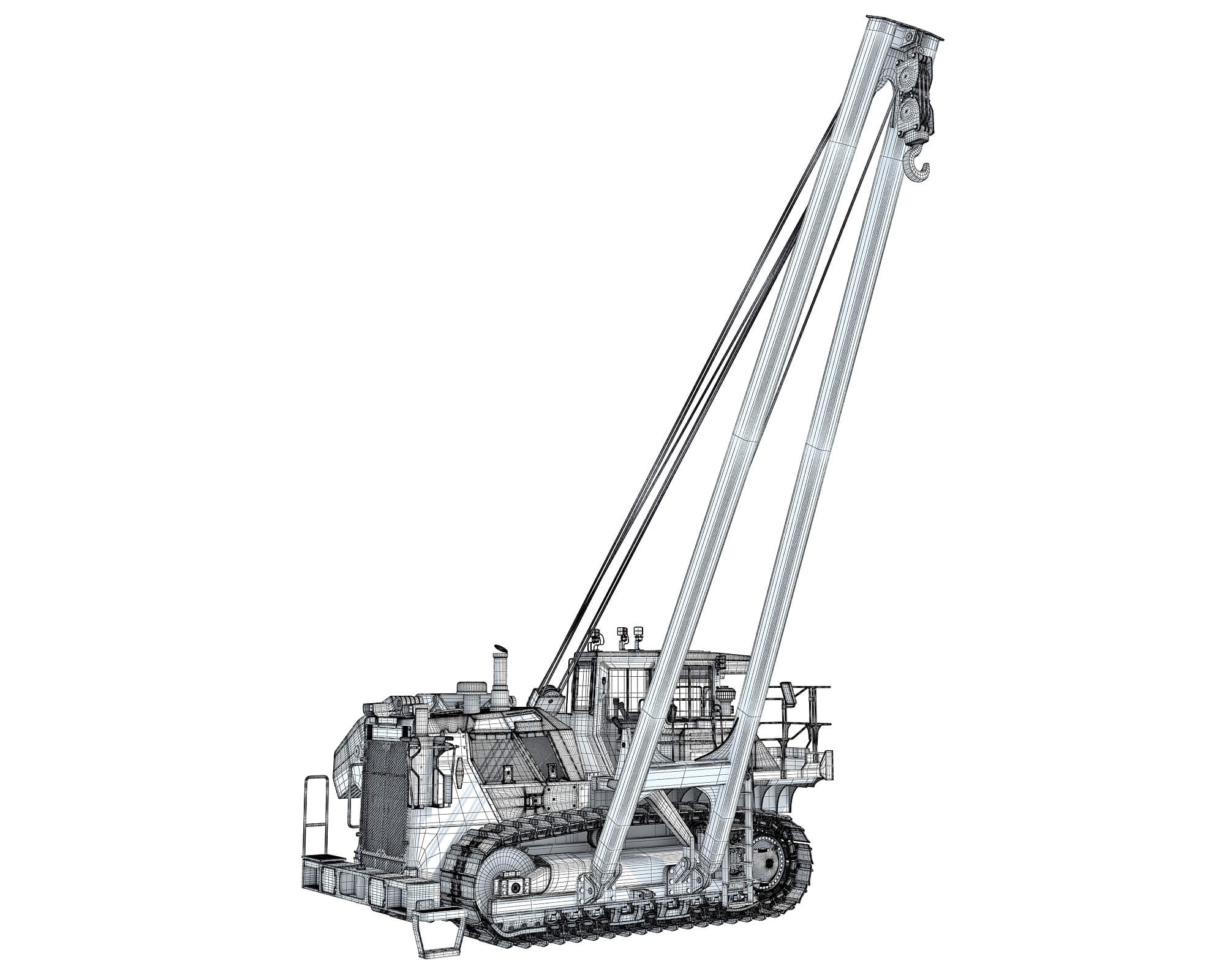 Track Dozer Pipelayer - 3D Model by 3D Horse