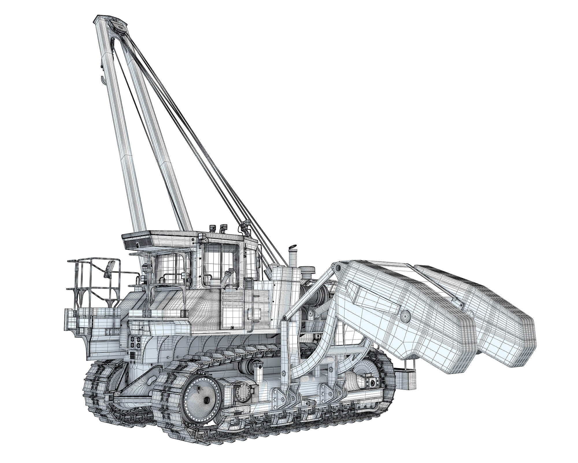 Track Dozer Pipelayer - 3D Model by 3D Horse