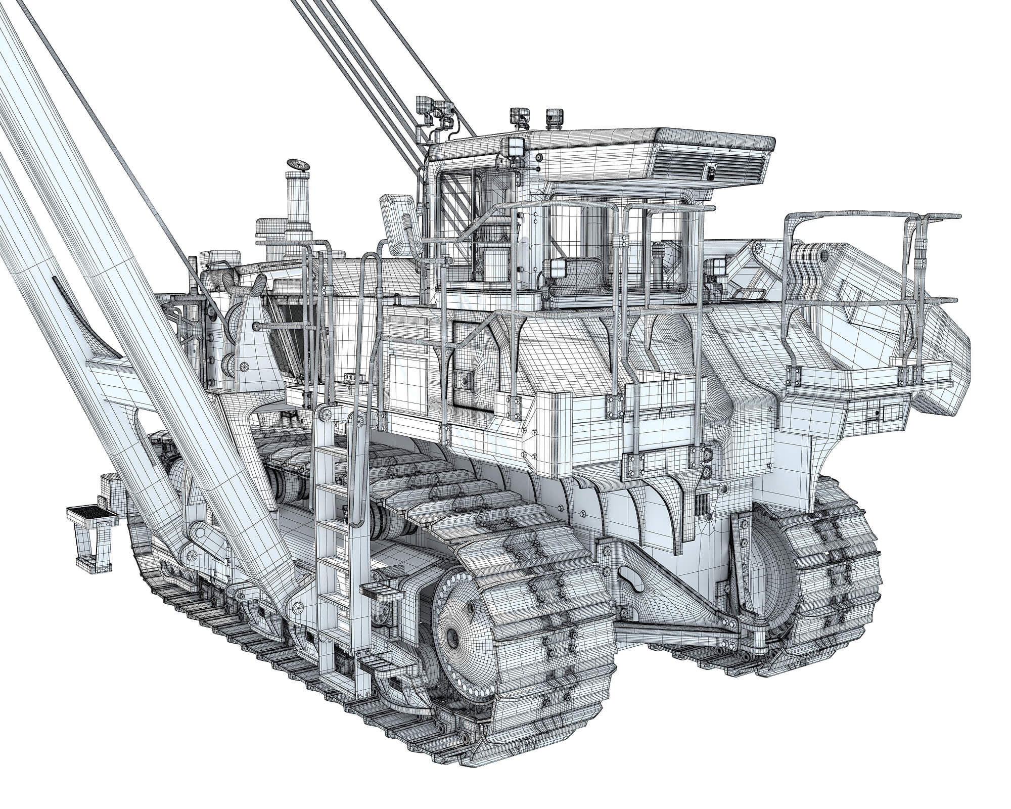 Track Dozer Pipelayer - 3D Model by 3D Horse