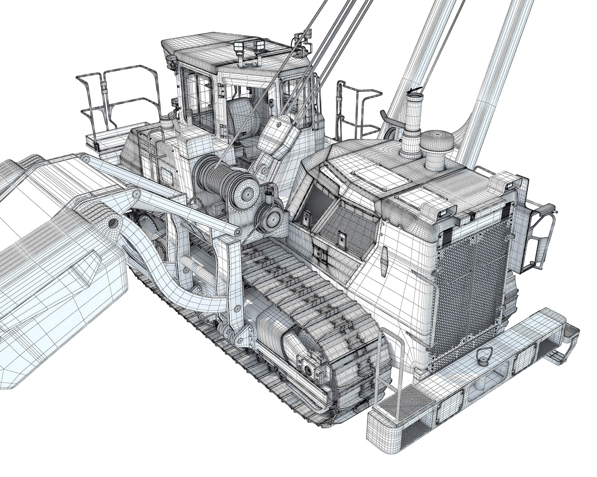 Track Dozer Pipelayer - 3D Model by 3D Horse