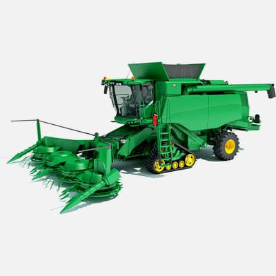 Tracked Combine Harvester - 3D Model by 3D Horse
