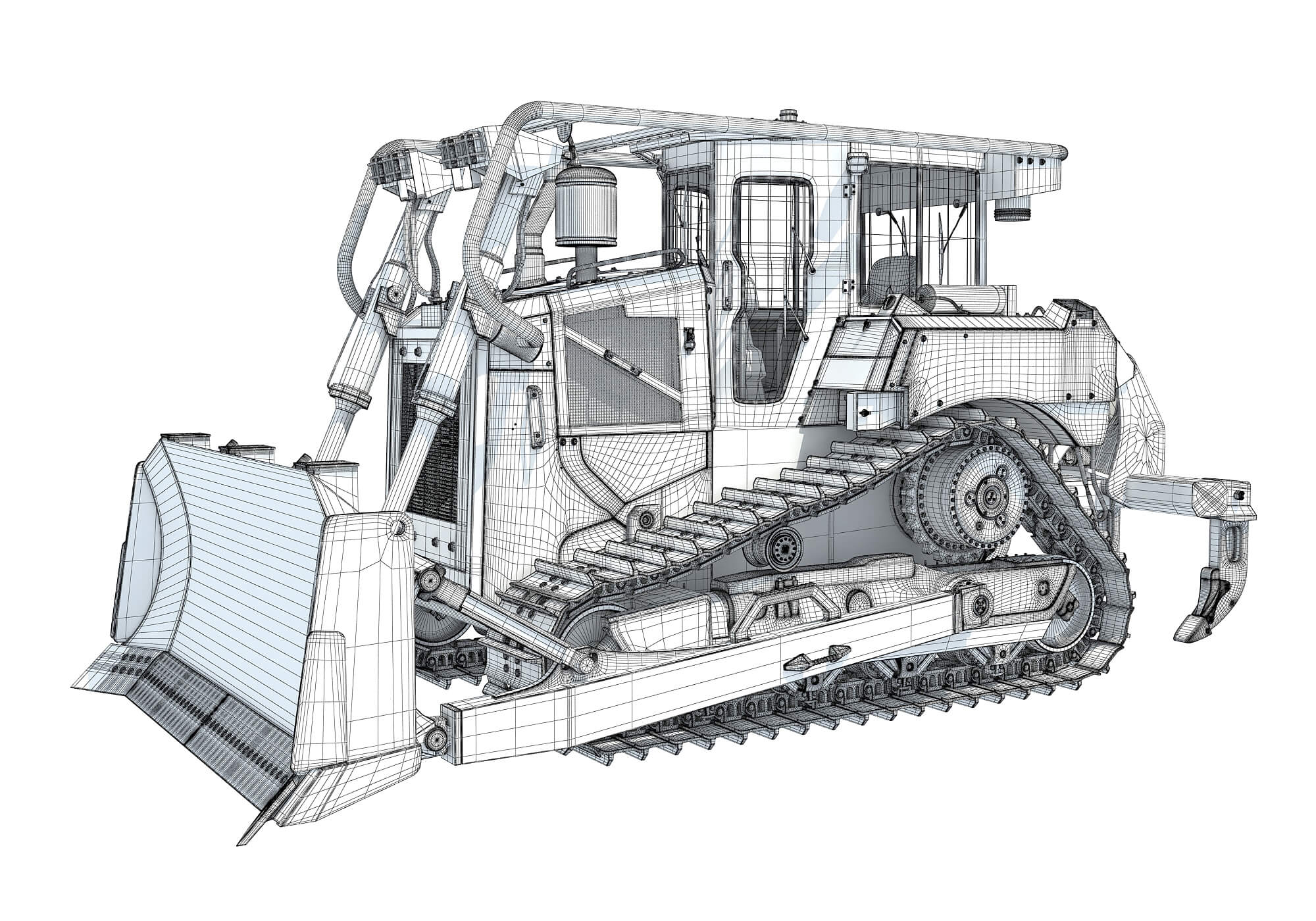 Tracked Dozer - 3D Model by 3D Horse
